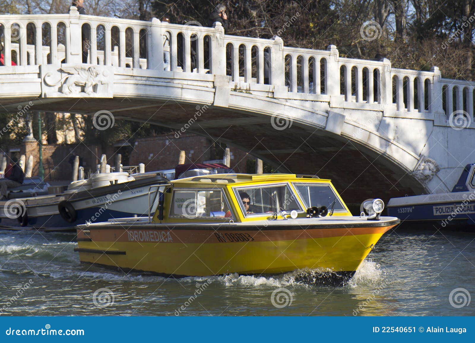 Medical boat in Venice. editorial photo. Image of nautical - 22540651