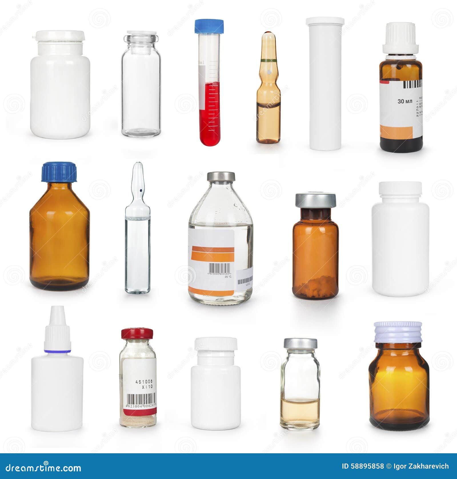 Medical Bottles With Medicine And A Syringe. Royalty-Free Stock Image ...