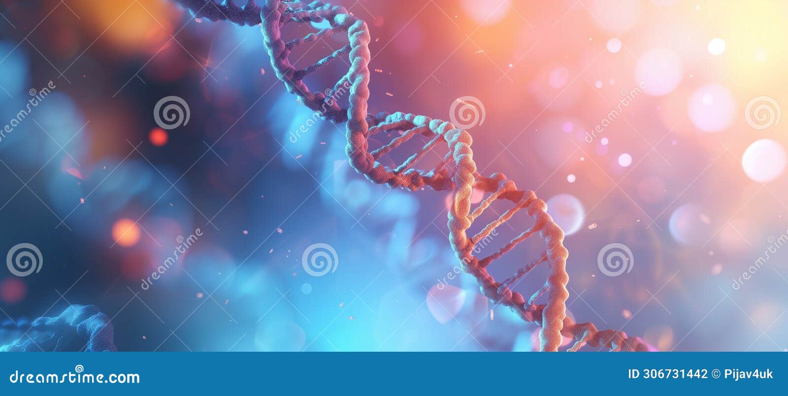 Medical Breakthrough in Genetic Research with Blurred Dna Molecule ...