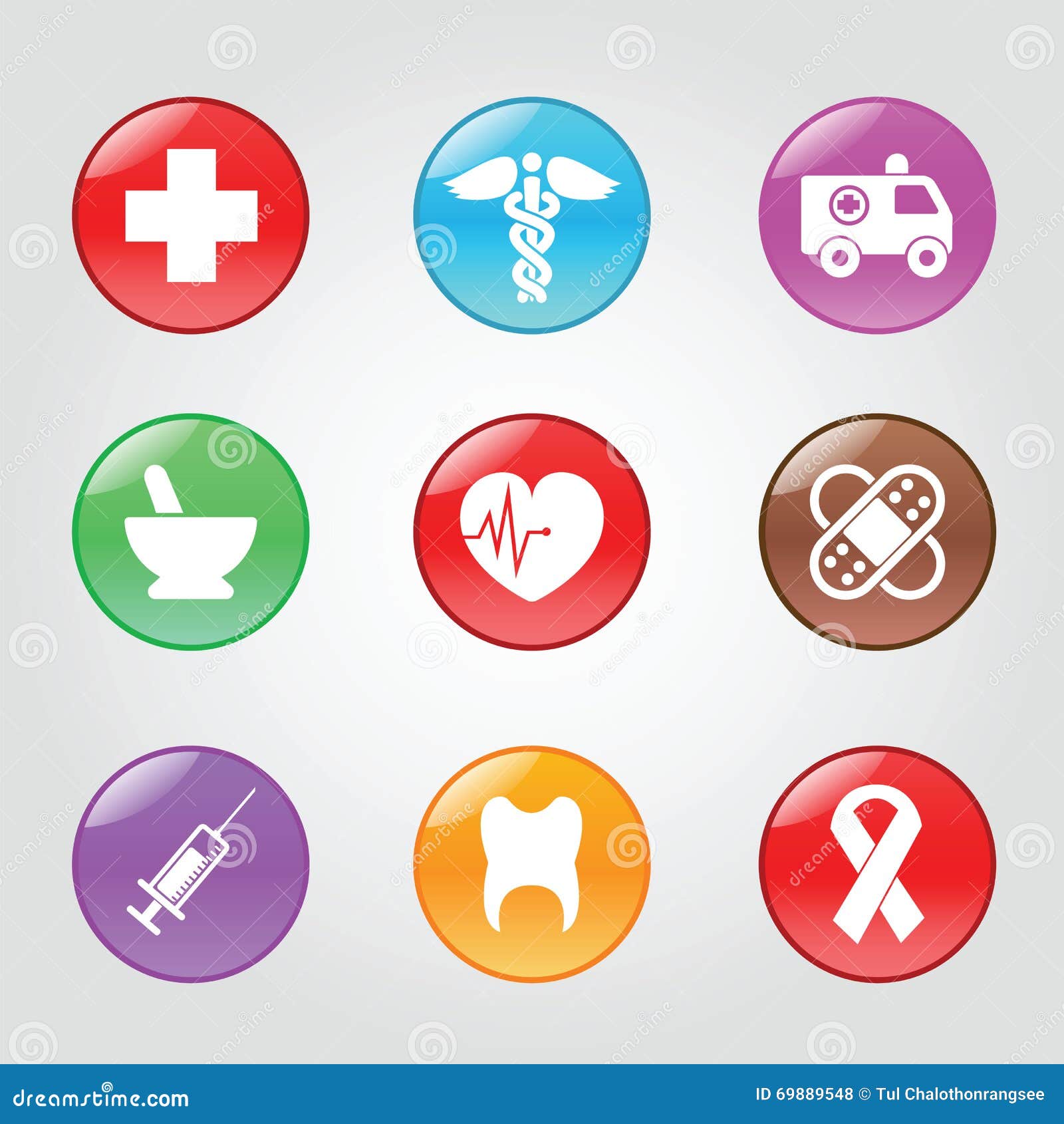 Medical button stock vector. Illustration of insurance - 69889548