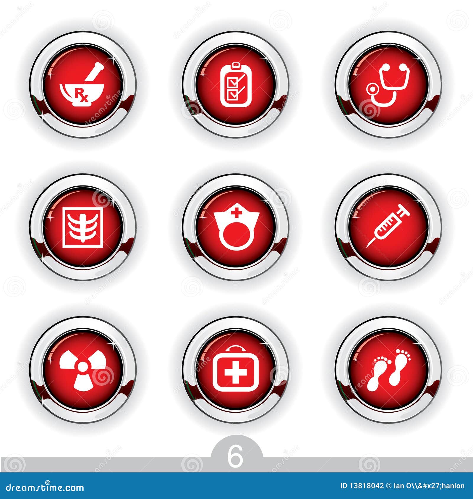 Medical button series stock vector. Illustration of hospital - 13818042