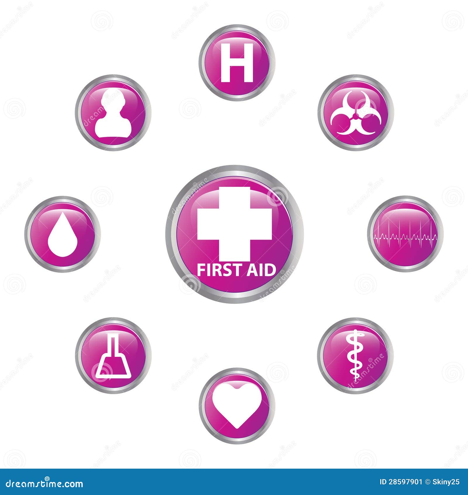 Medical button set stock vector. Illustration of healthcare - 28597901