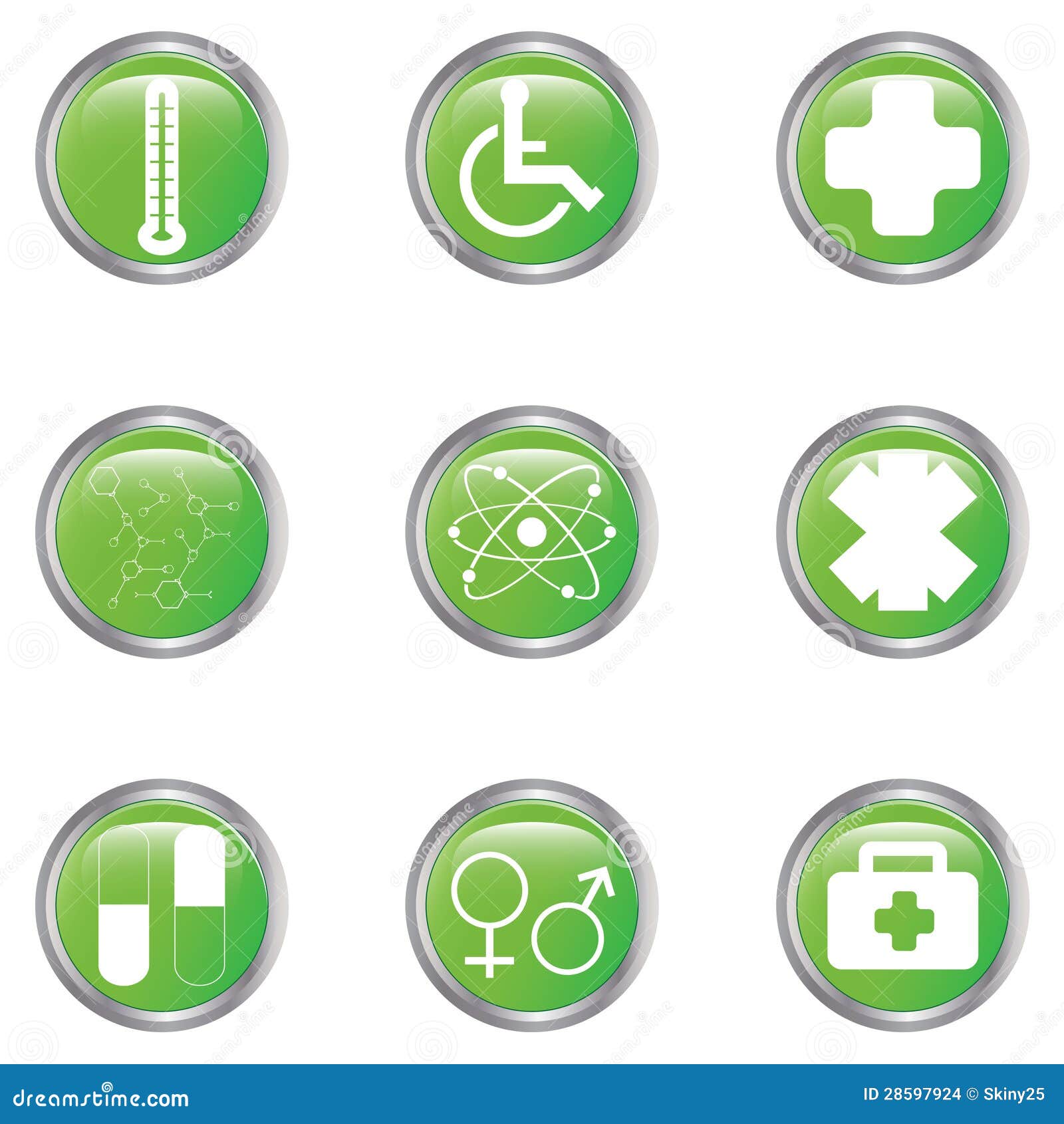 Medical button set stock vector. Illustration of pill - 28597924