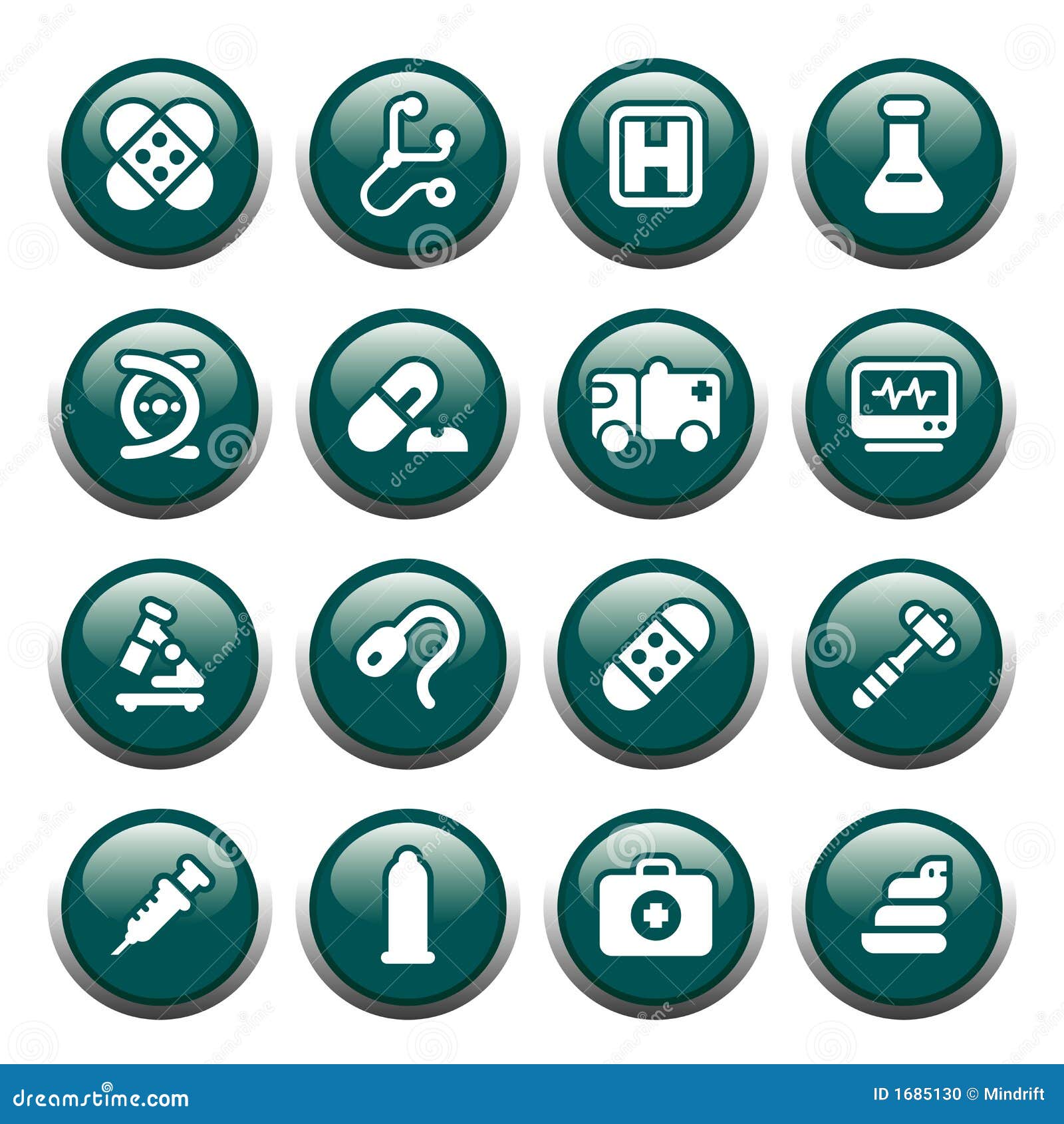 Medical buttons stock vector. Illustration of graphics - 1685130