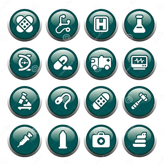 Medical buttons stock vector. Illustration of graphics - 1685130