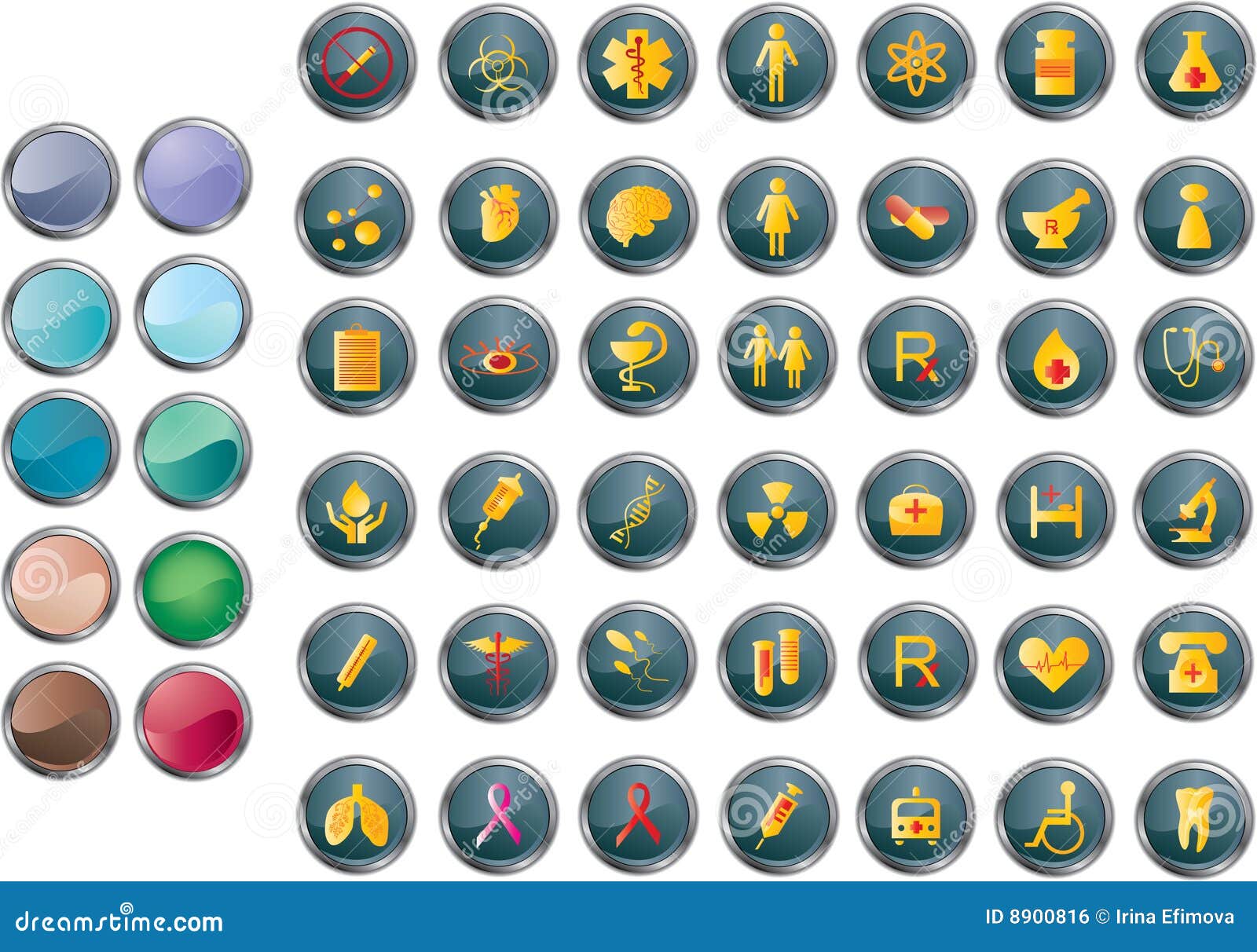 Medical buttons stock vector. Illustration of healthy - 8900816