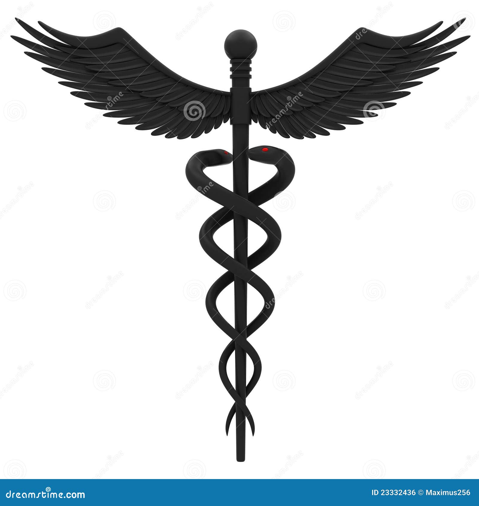 Caduceus Black Symbol Cartoon Vector | CartoonDealer.com #146381857