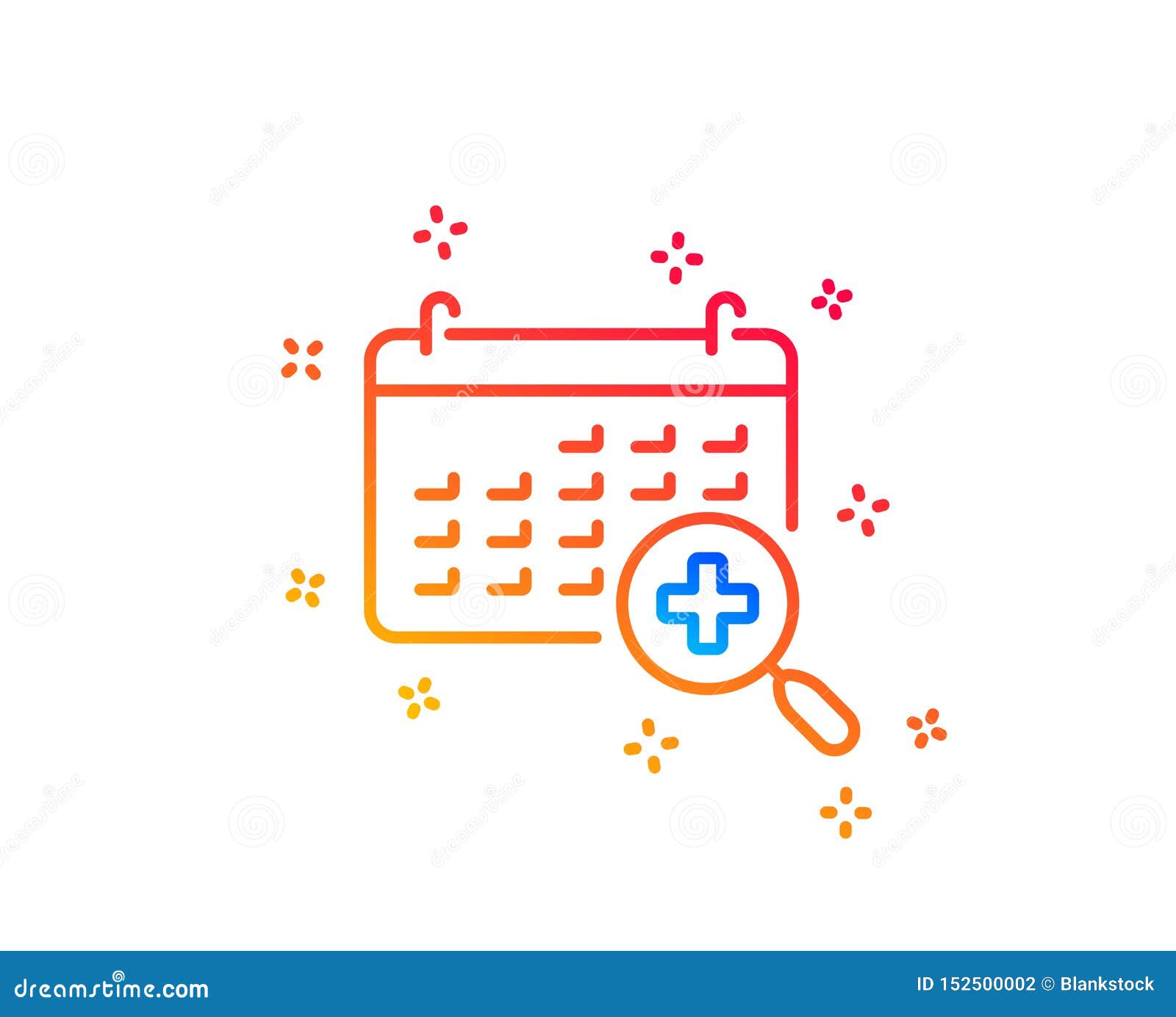Medical Calendar Line Icon. Doctor Appointment Sign. Vector Stock ...