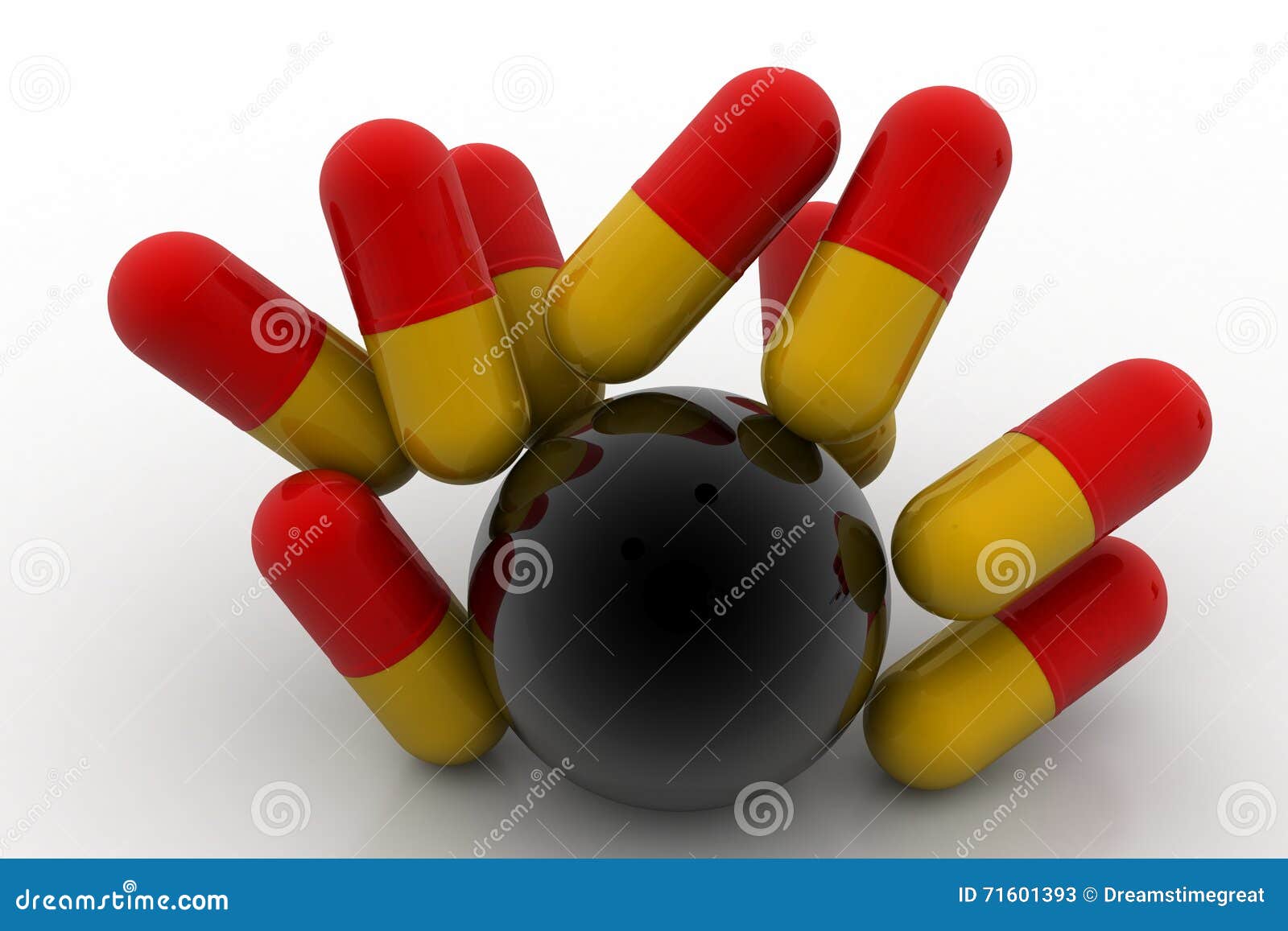 Medical capsule with ball stock illustration. Illustration of narcotic ...