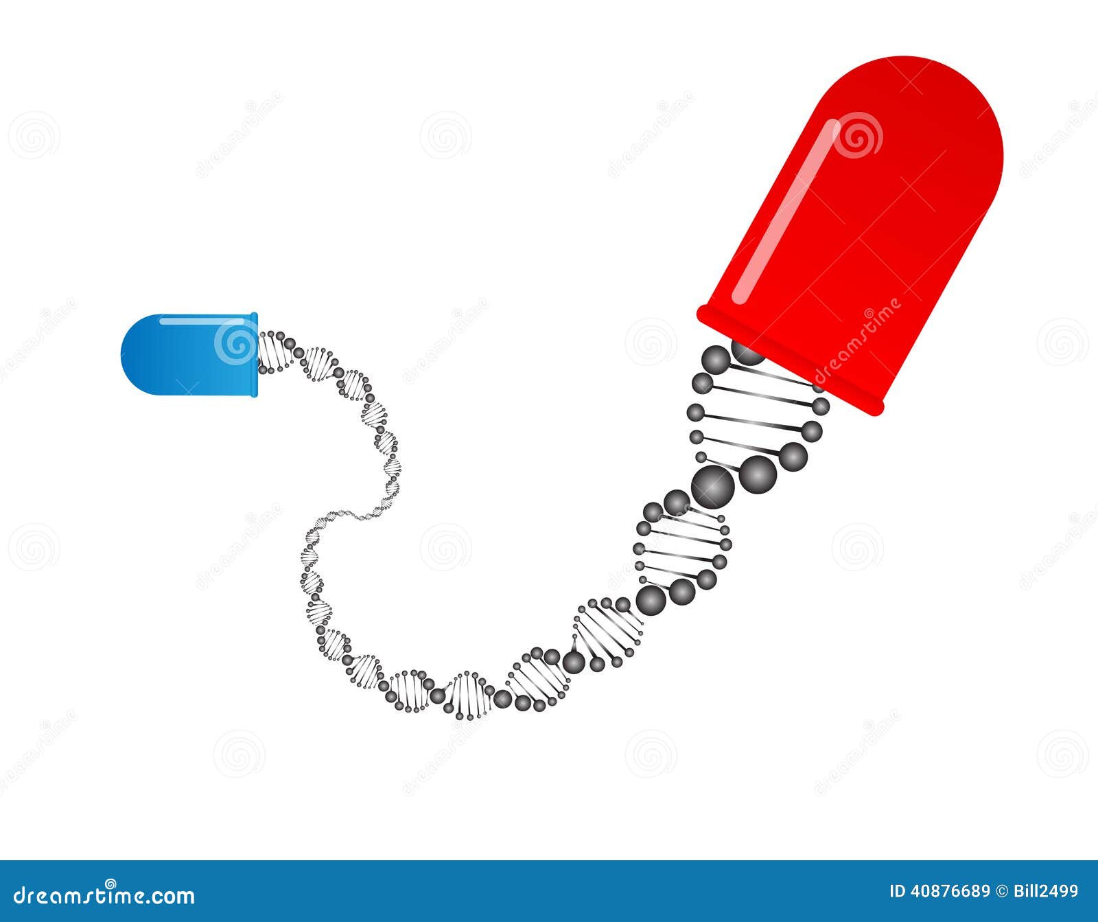 Medical capsule DNA stock illustration. Illustration of molecules ...
