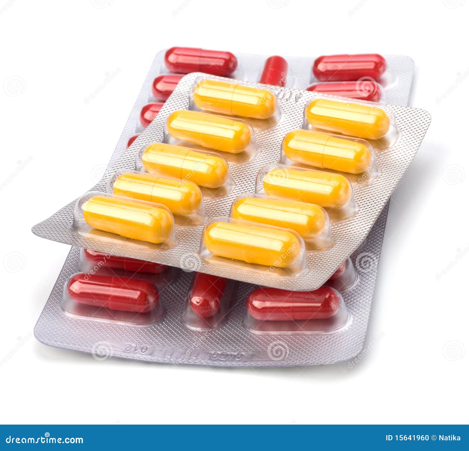 Medical Capsules Isolated on White Stock Photo - Image of intact ...