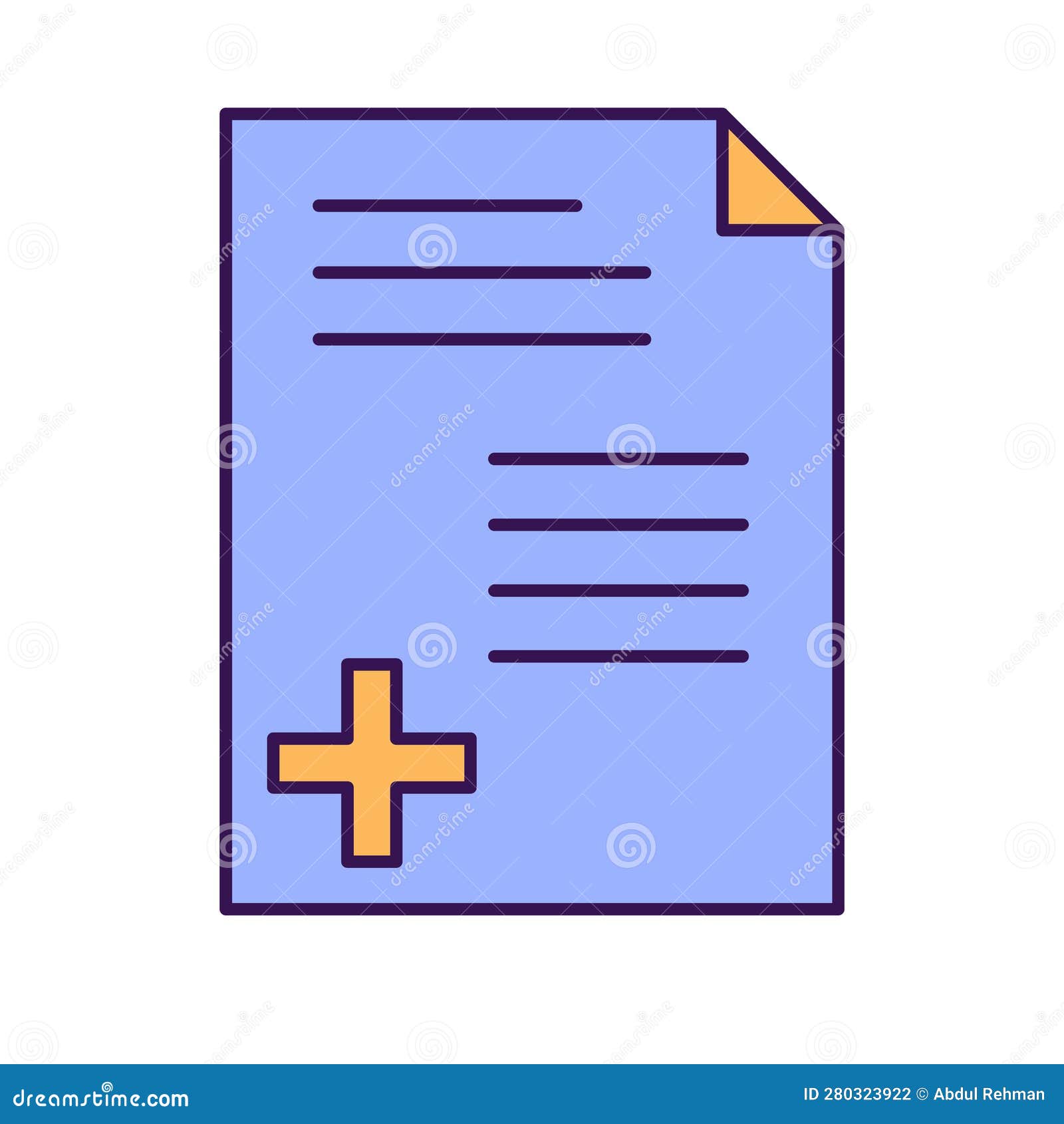 Medical Card Vector Icon Easily Modify. Stock Vector - Illustration of ...