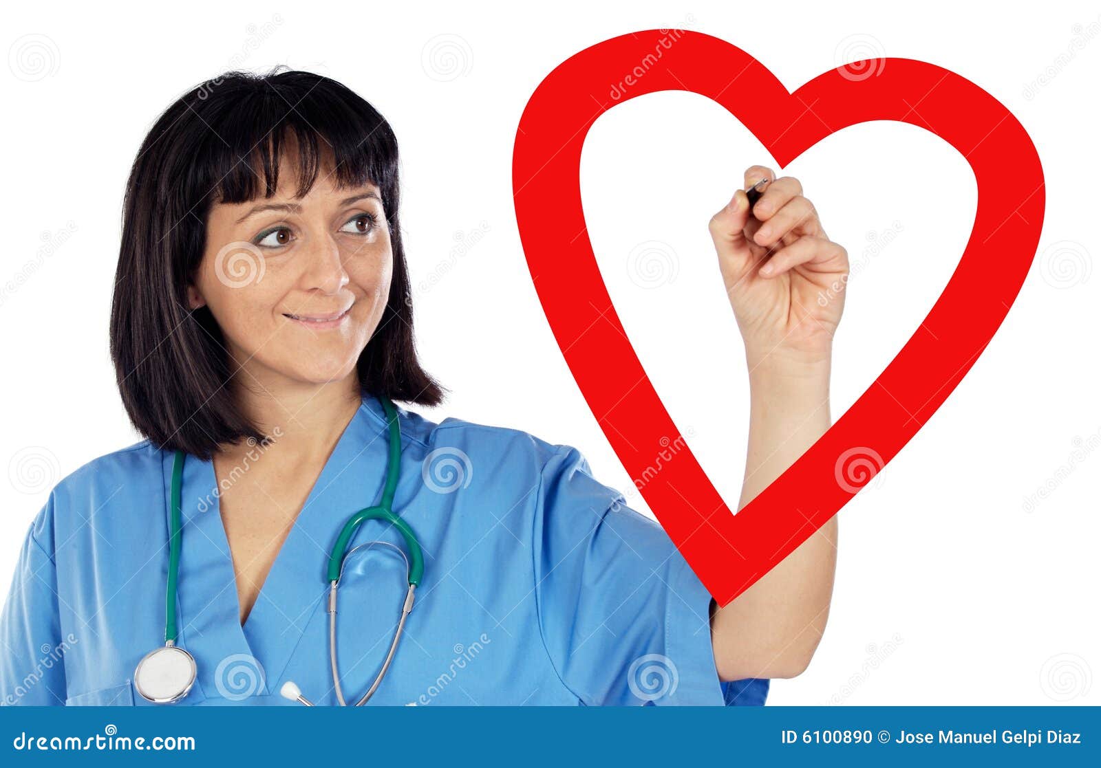 Medical Cardiologist Drawing a Heart Stock Photo - Image of drawing ...