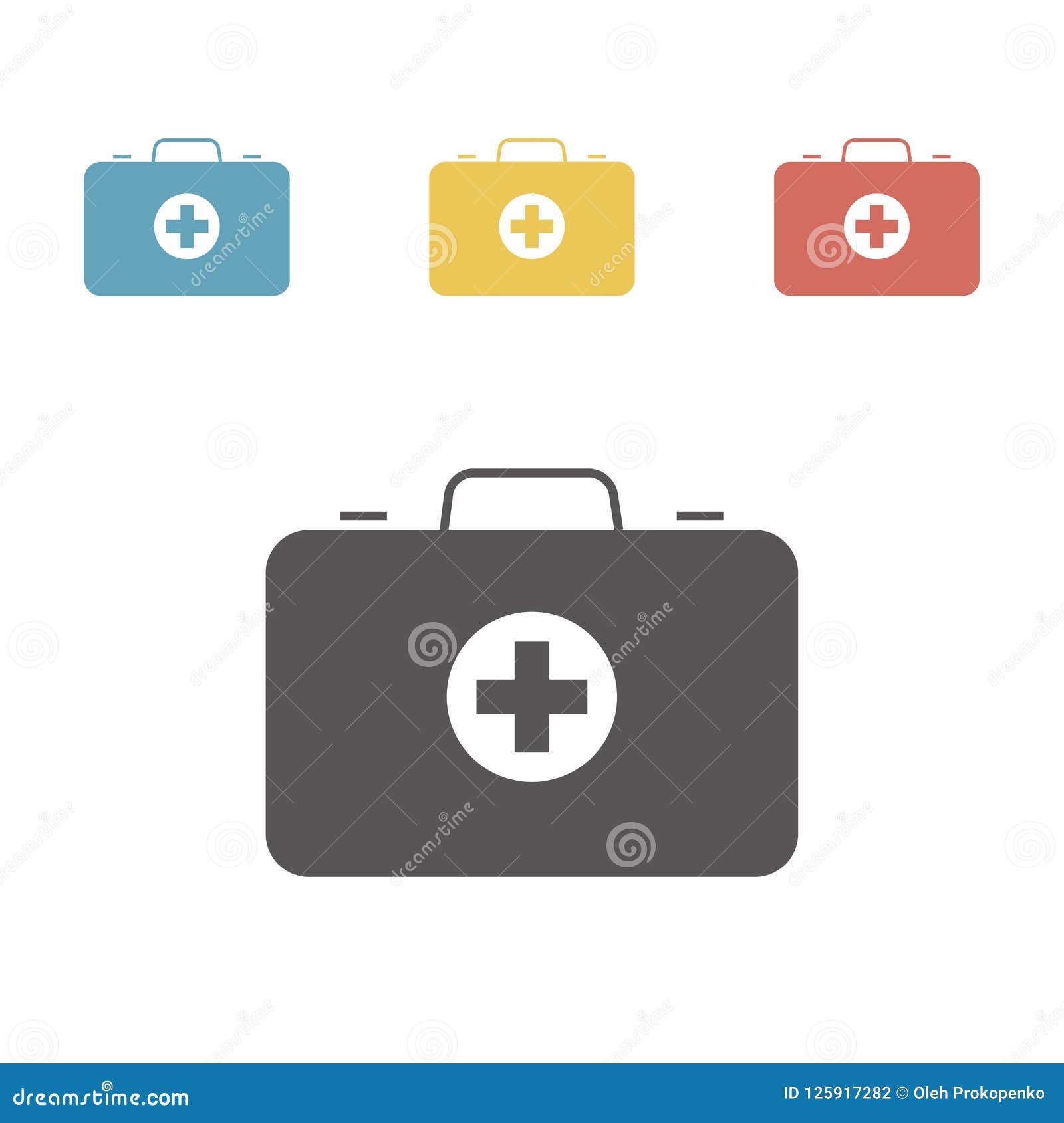 Medical Case Flat Icon. Vector Signs for Web Graphics Stock Vector ...