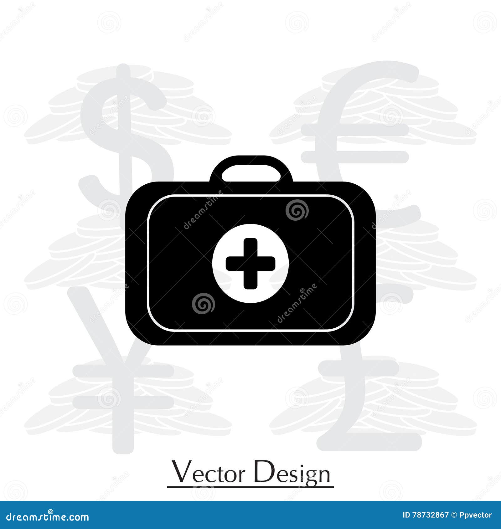 Medical case icon stock vector. Illustration of doctor - 78732867