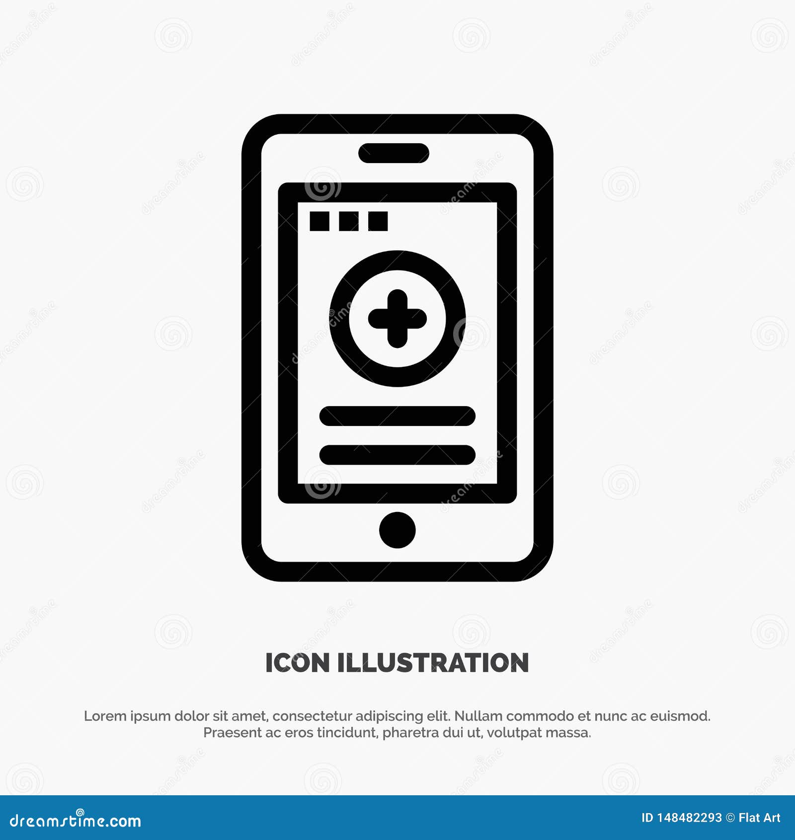 Medical, Cell, Phone, Hospital Line Icon Vector Stock Vector ...