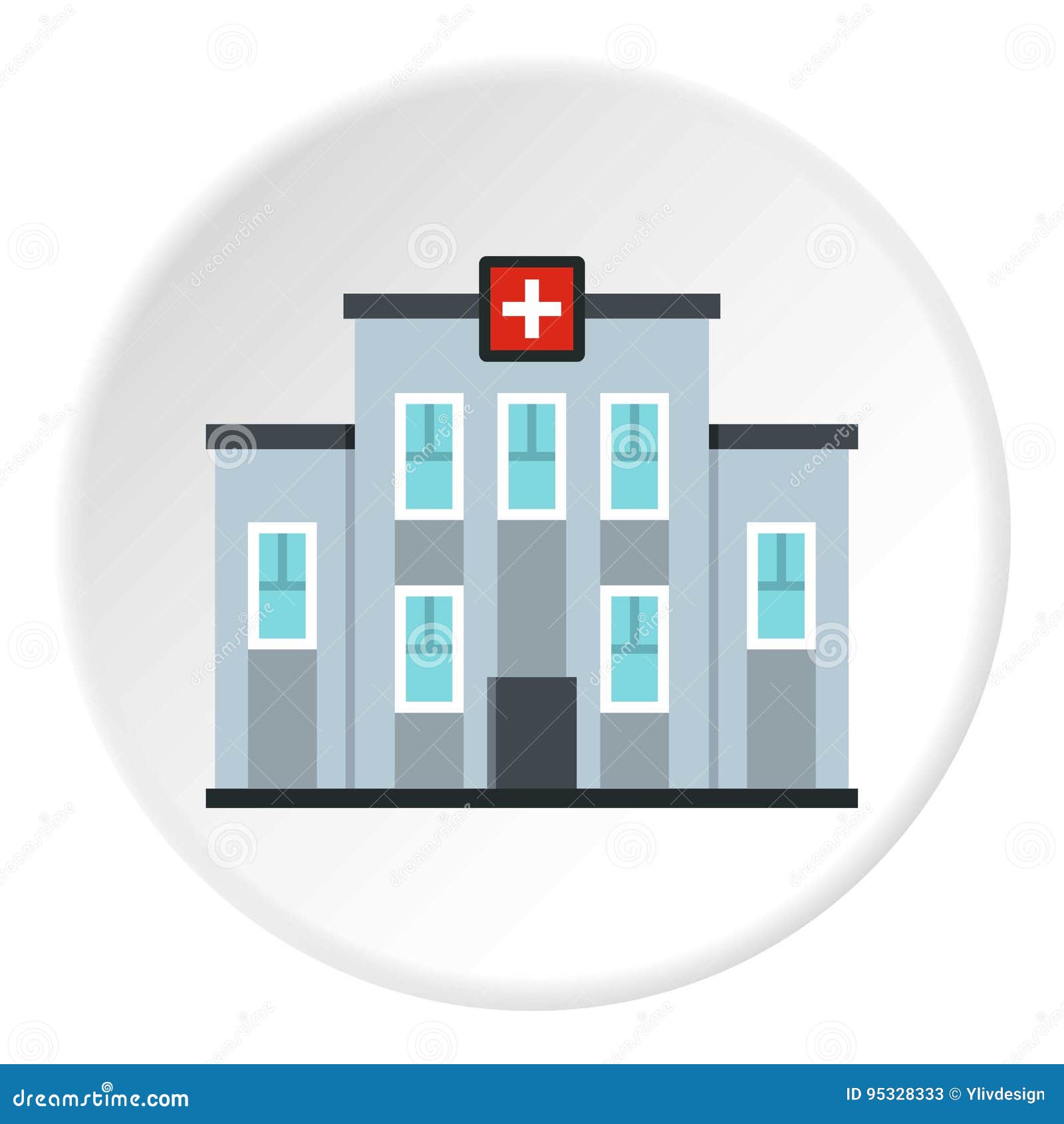 Medical Center Building Icon Circle Stock Vector - Illustration of ...