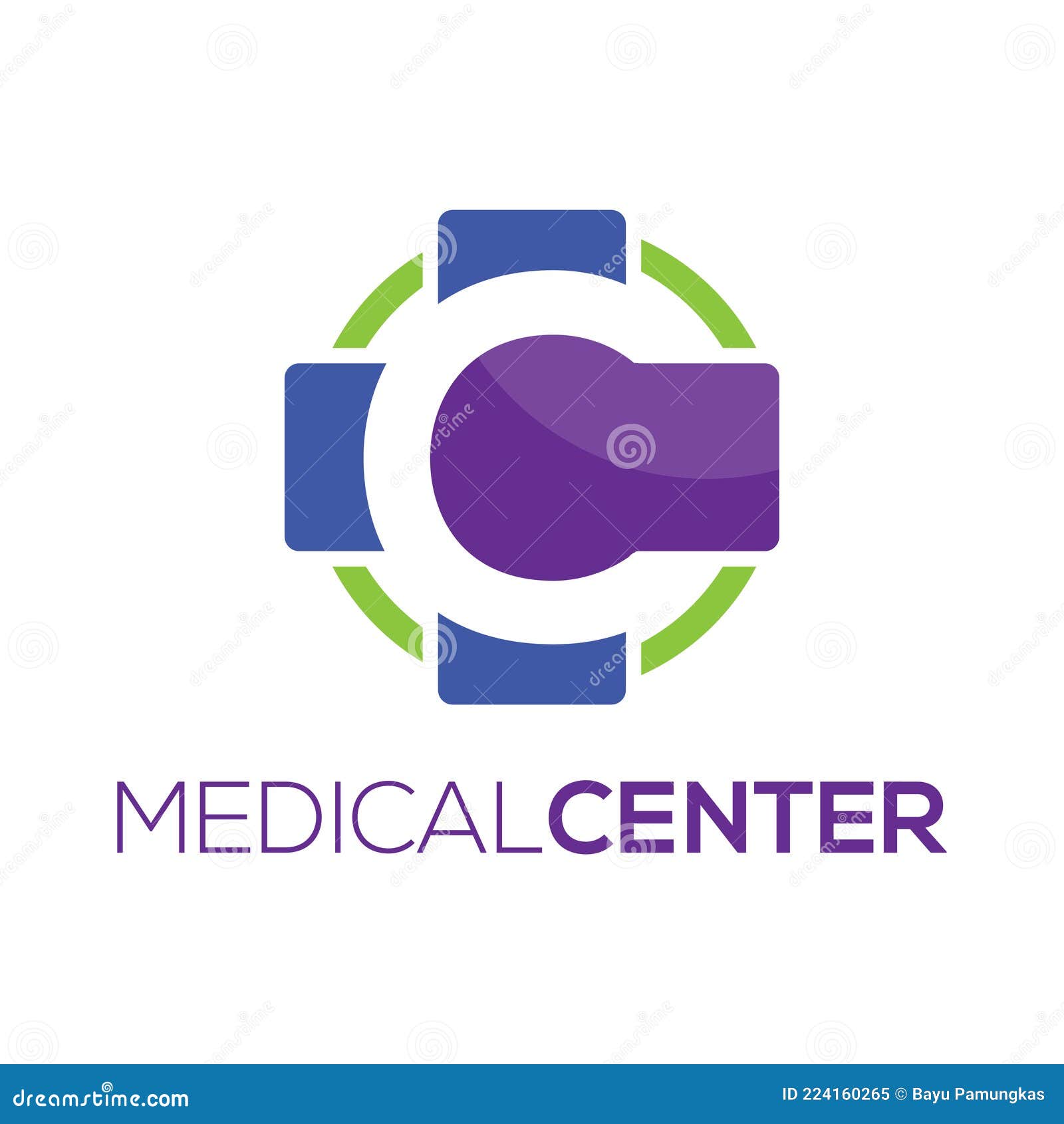 Medical Center Logo Vector Element. Center of Medical Logo Template ...
