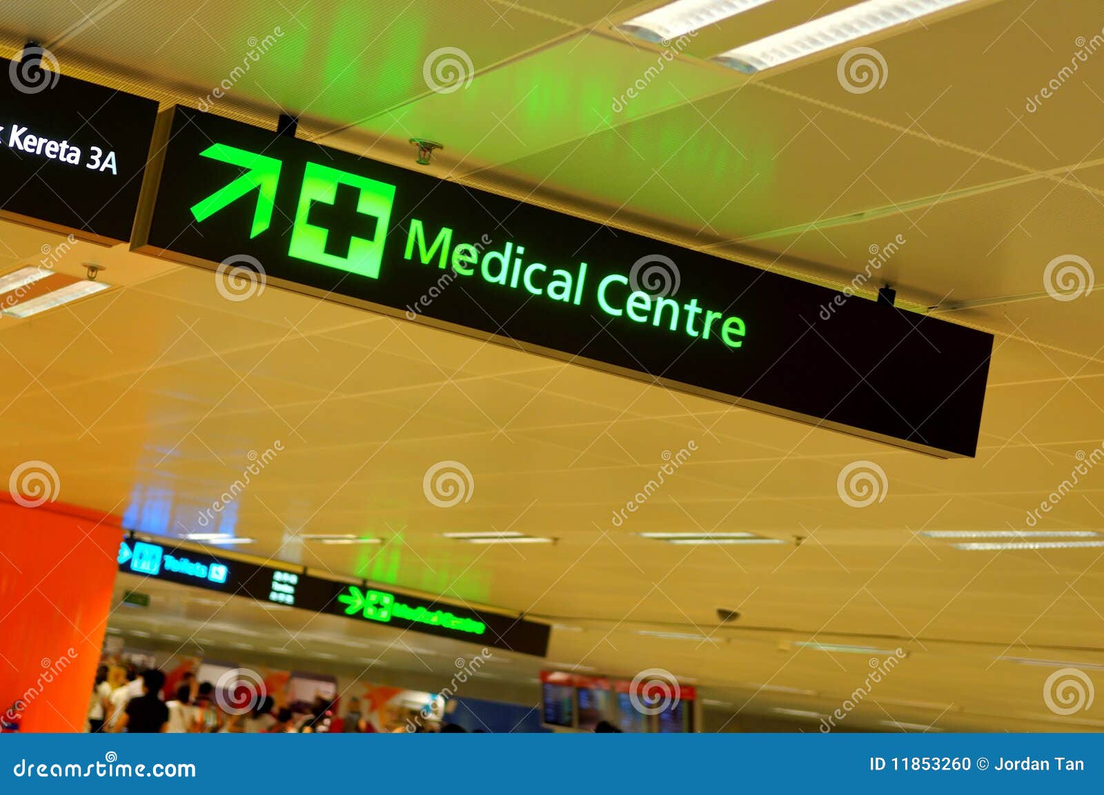 Medical center sign stock photo. Image of ceiling, board - 11853260