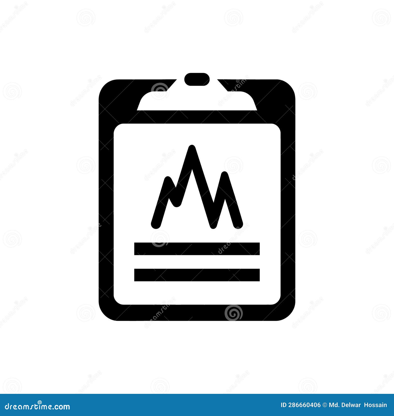 Medical chart icon stock illustration. Illustration of line - 286660406