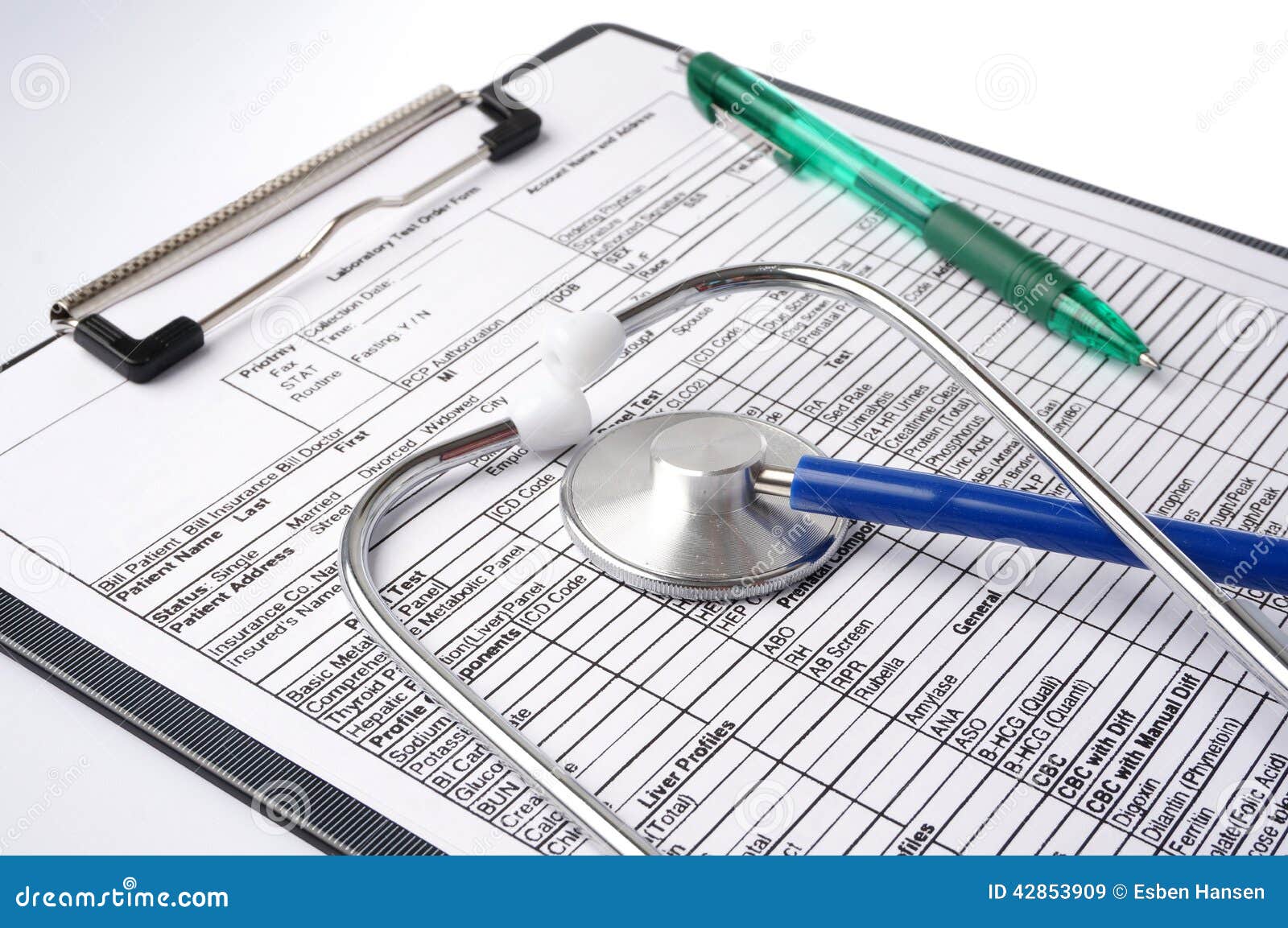Medical Chart and Stethoscope Stock Image - Image of write, clipboard ...