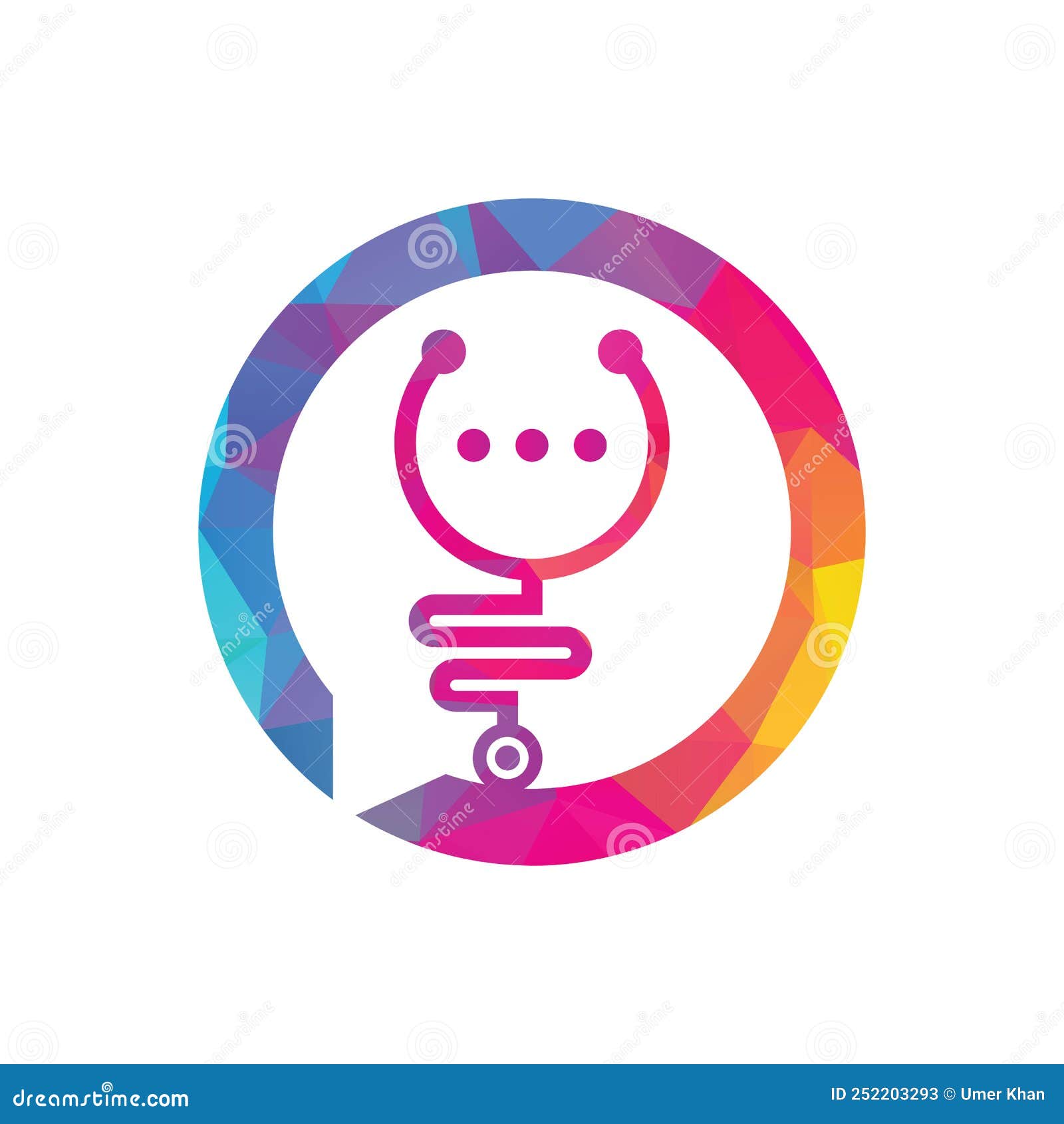 Medical Chat and Talk Vector Logo Design. Stock Vector - Illustration ...