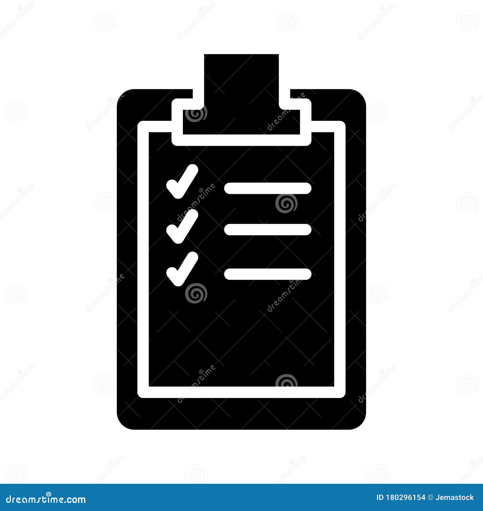 Medical Check List Document Silhouette Style Icon Stock Vector ...