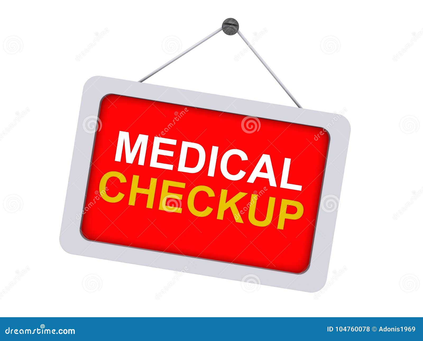 Medical checkup sign stock illustration. Illustration of check - 104760078