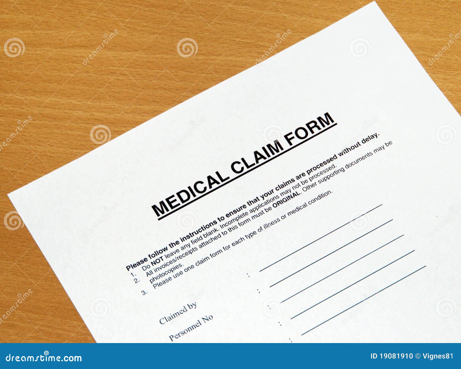 Medical claim stock photo. Image of company, invoice - 19081910