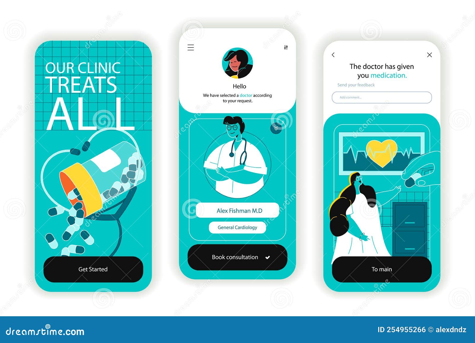 Medical Clinic Concept Onboarding Screens. UI, UX, GUI User Interface ... Medical Clinic Concept Onboarding Screens. UI, UX, GUI User Interface ...