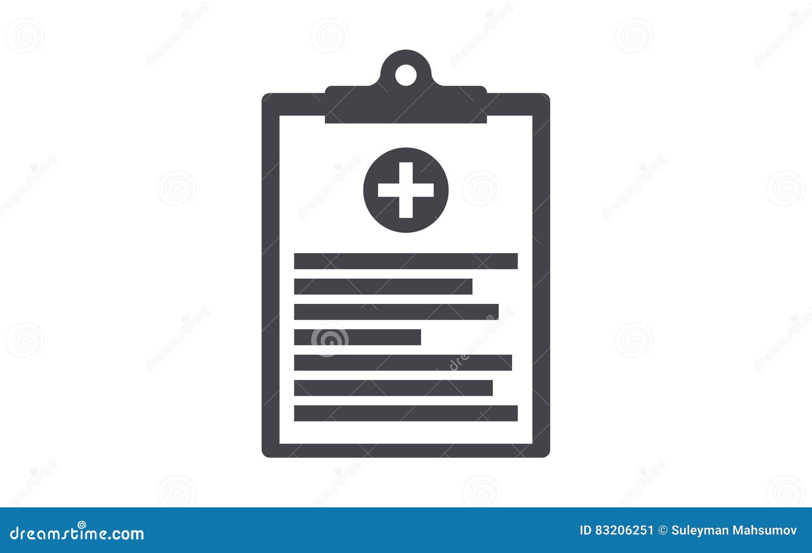 Medical Clipboard Flat Vector Icon Stock Vector - Illustration of ...