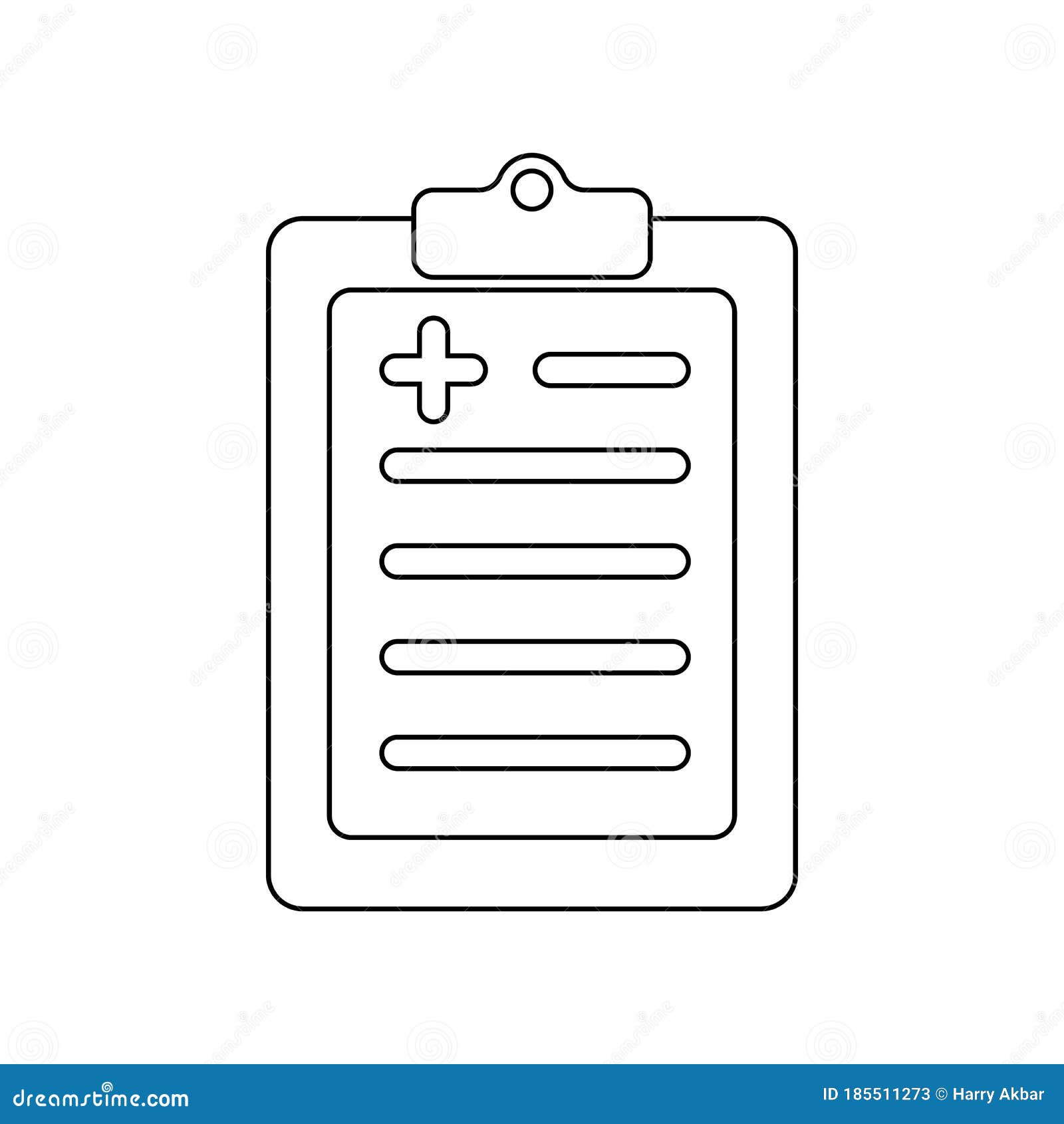 Medical Clipboard Icon. Vector Illustration Stock Vector - Illustration ...