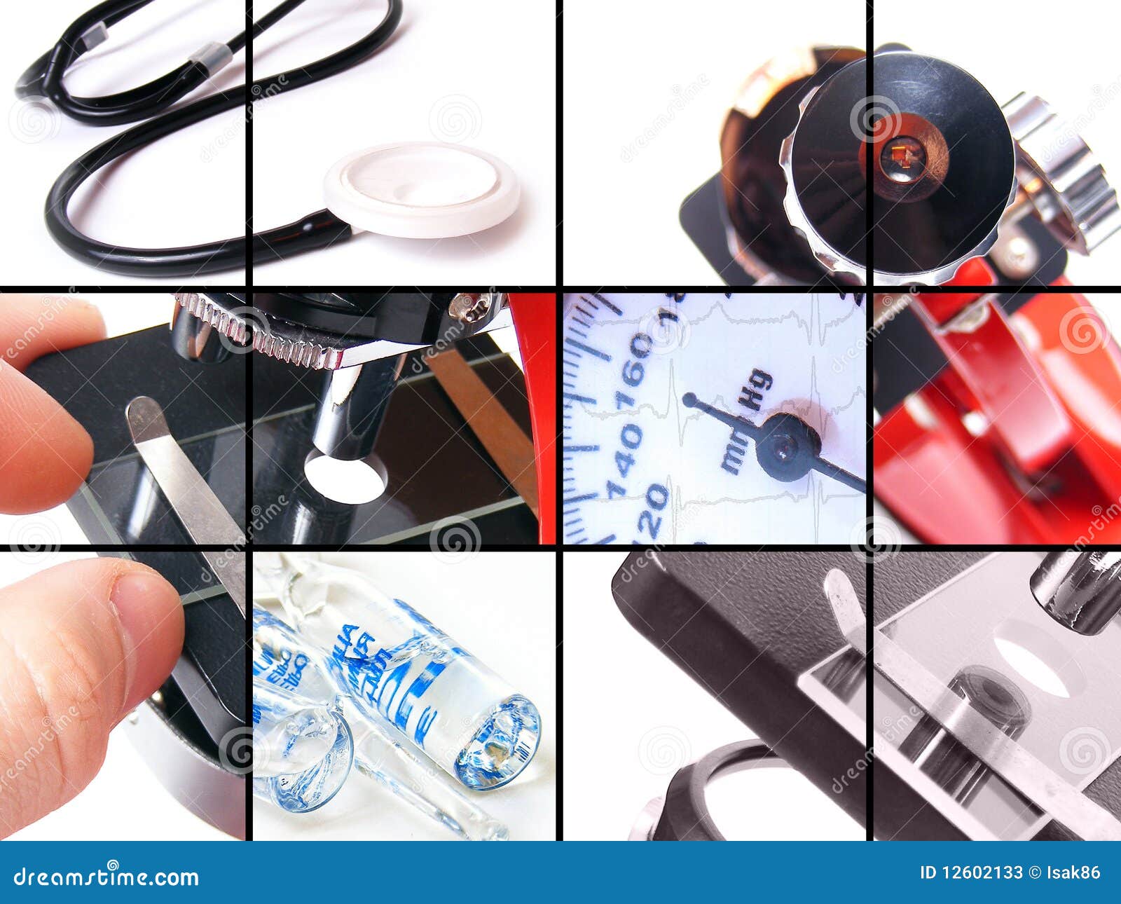 Medical collage stock image. Image of glass, optics, technology - 12602133