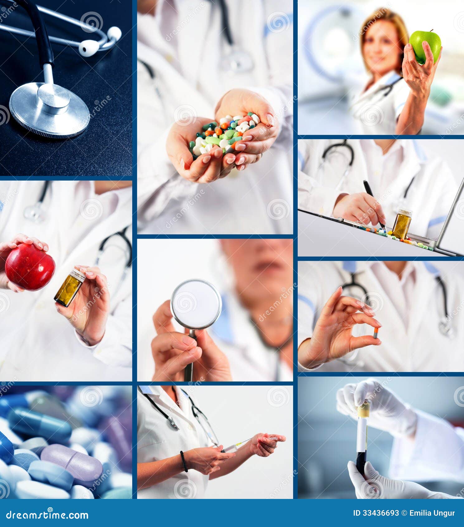 Medical collage stock image. Image of pills, prescription - 33436693