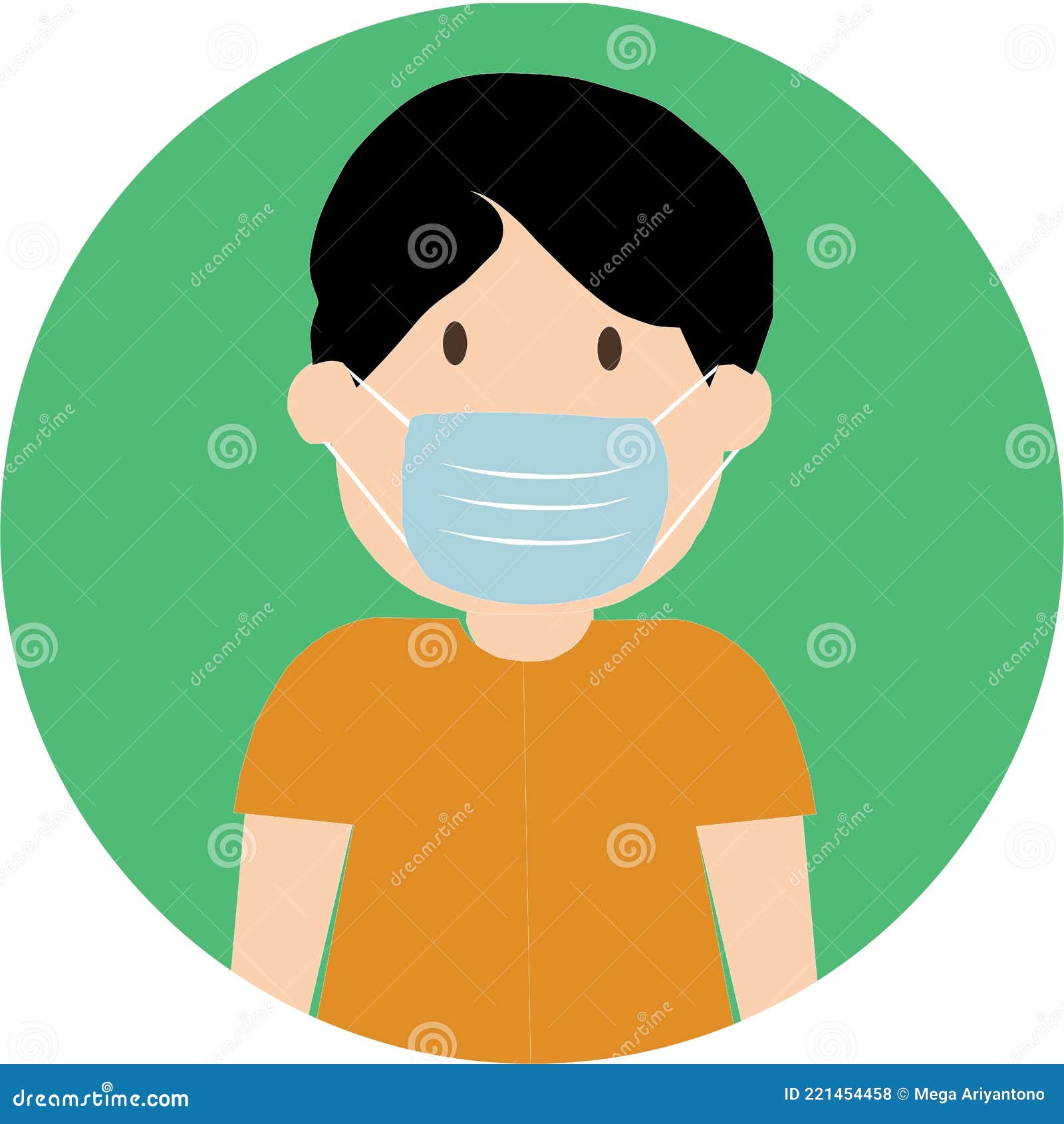 Medical Comic Face the Face of the Corona Virus Protector. Stock ...