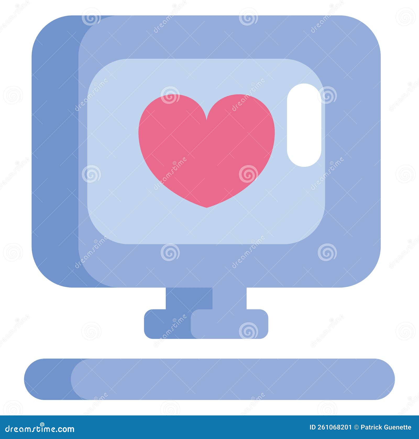 Medical computer, icon stock vector. Illustration of atom - 261068201