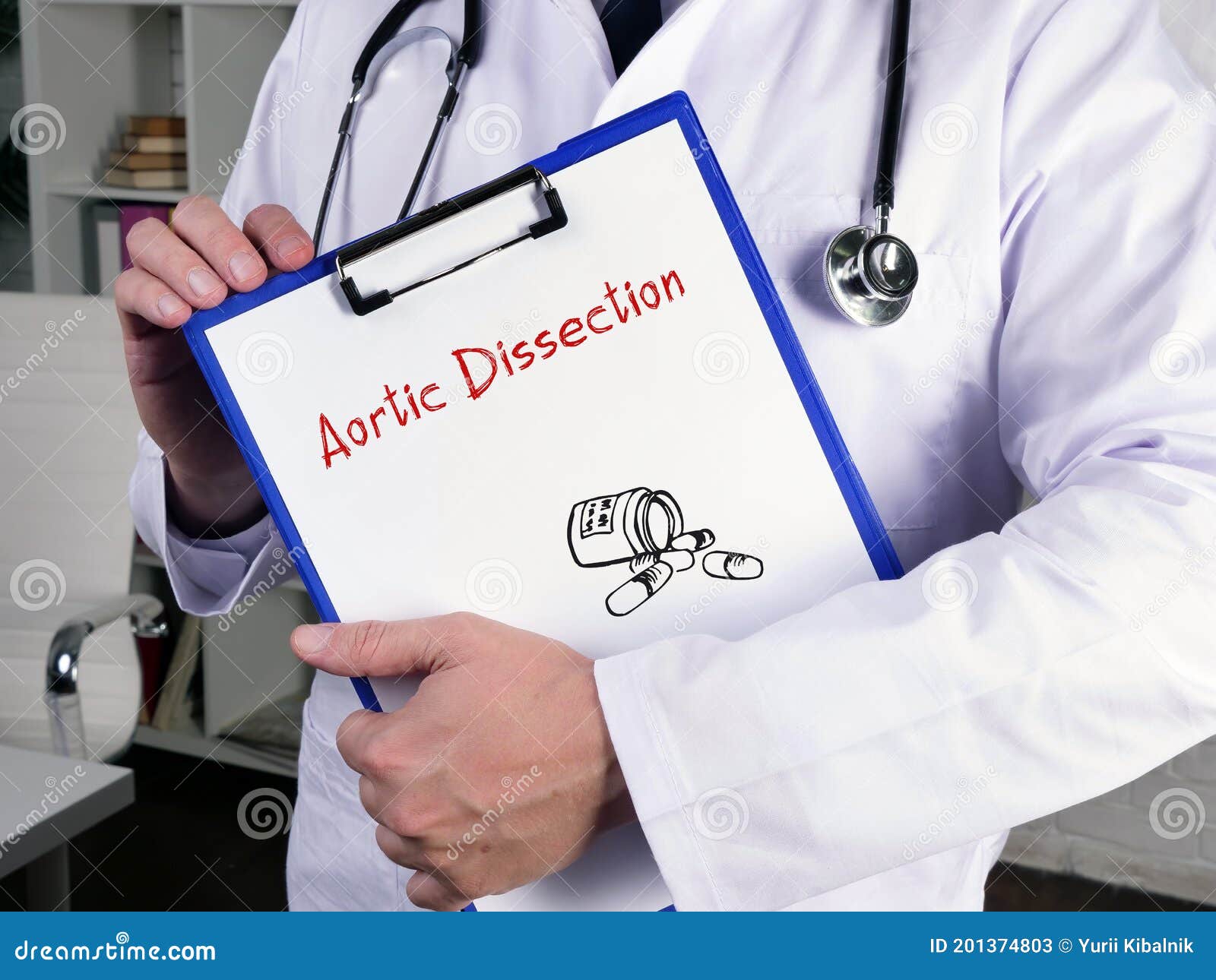 Medical Concept about Aortic Dissection with Sign on the Piece of Paper ...