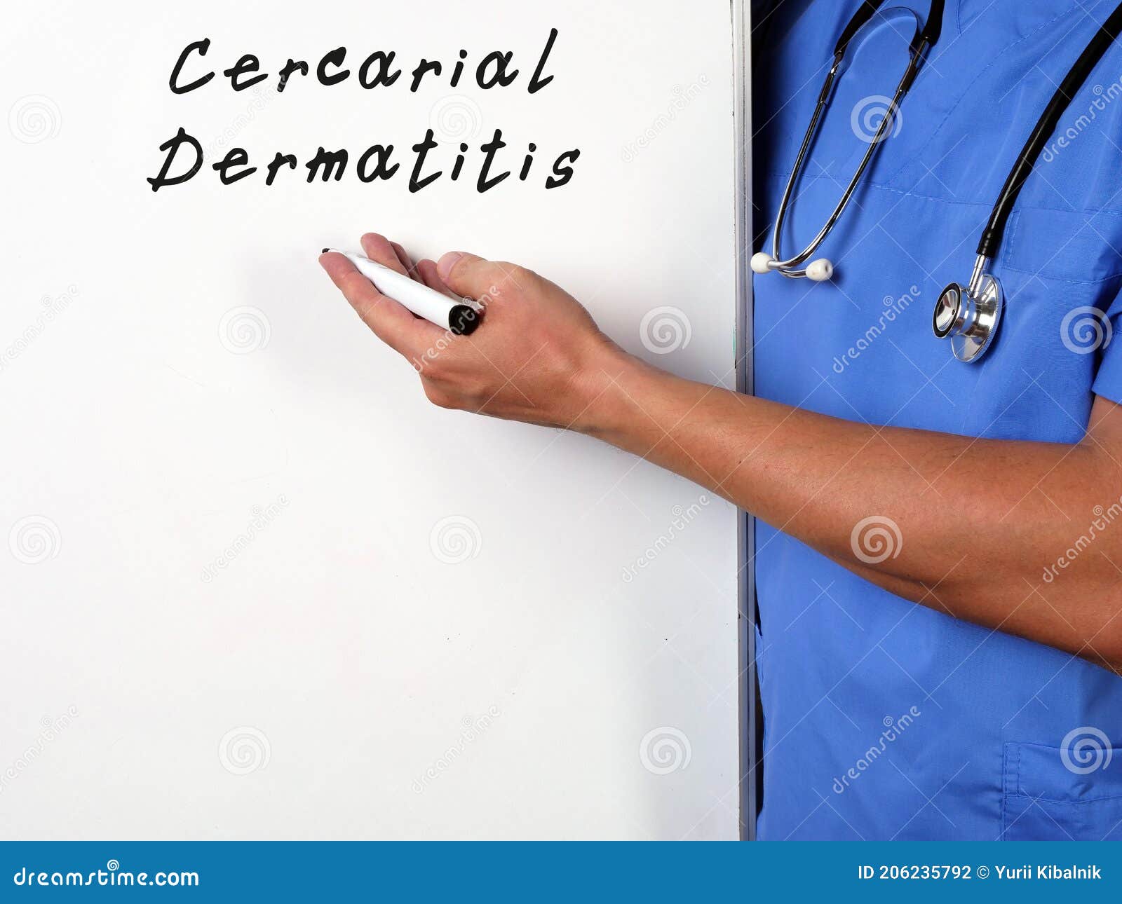 Medical Concept about Cercarial Dermatitis with Phrase on the Sheet ...