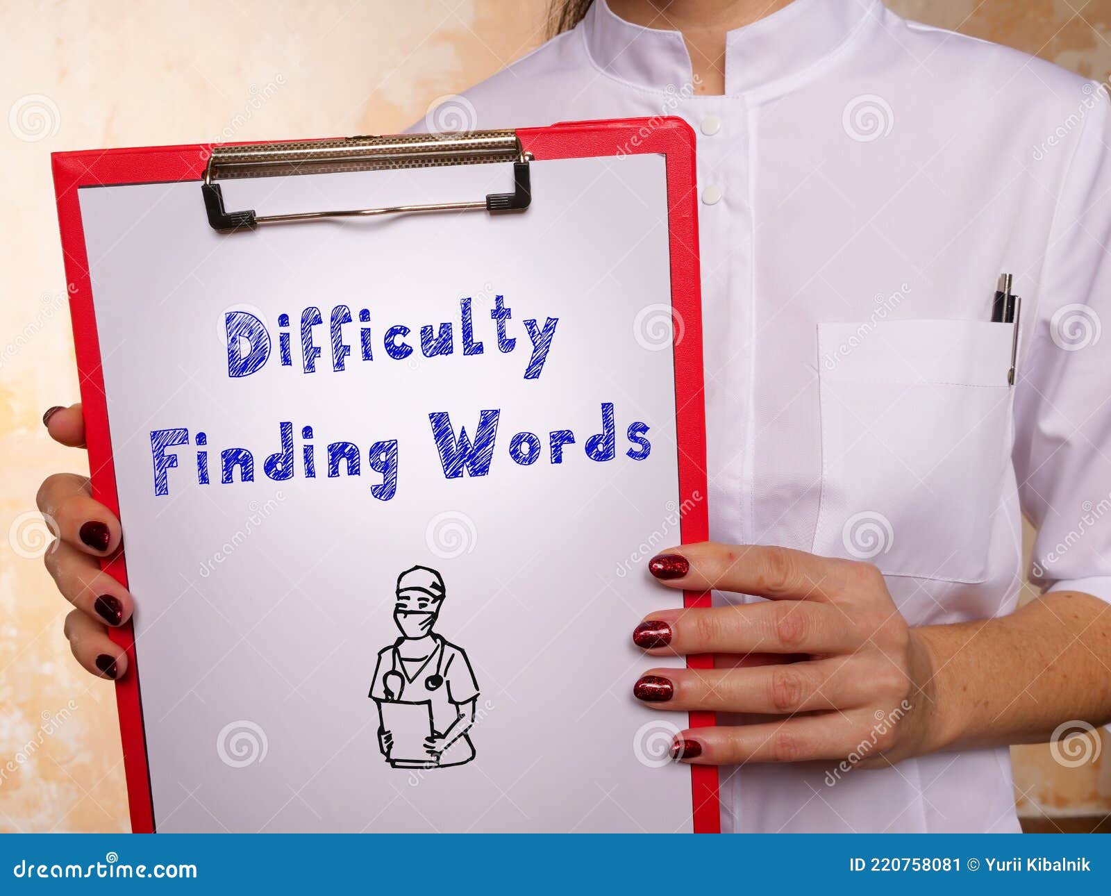 Medical Concept about Difficulty Finding Words with Phrase on the Page ...