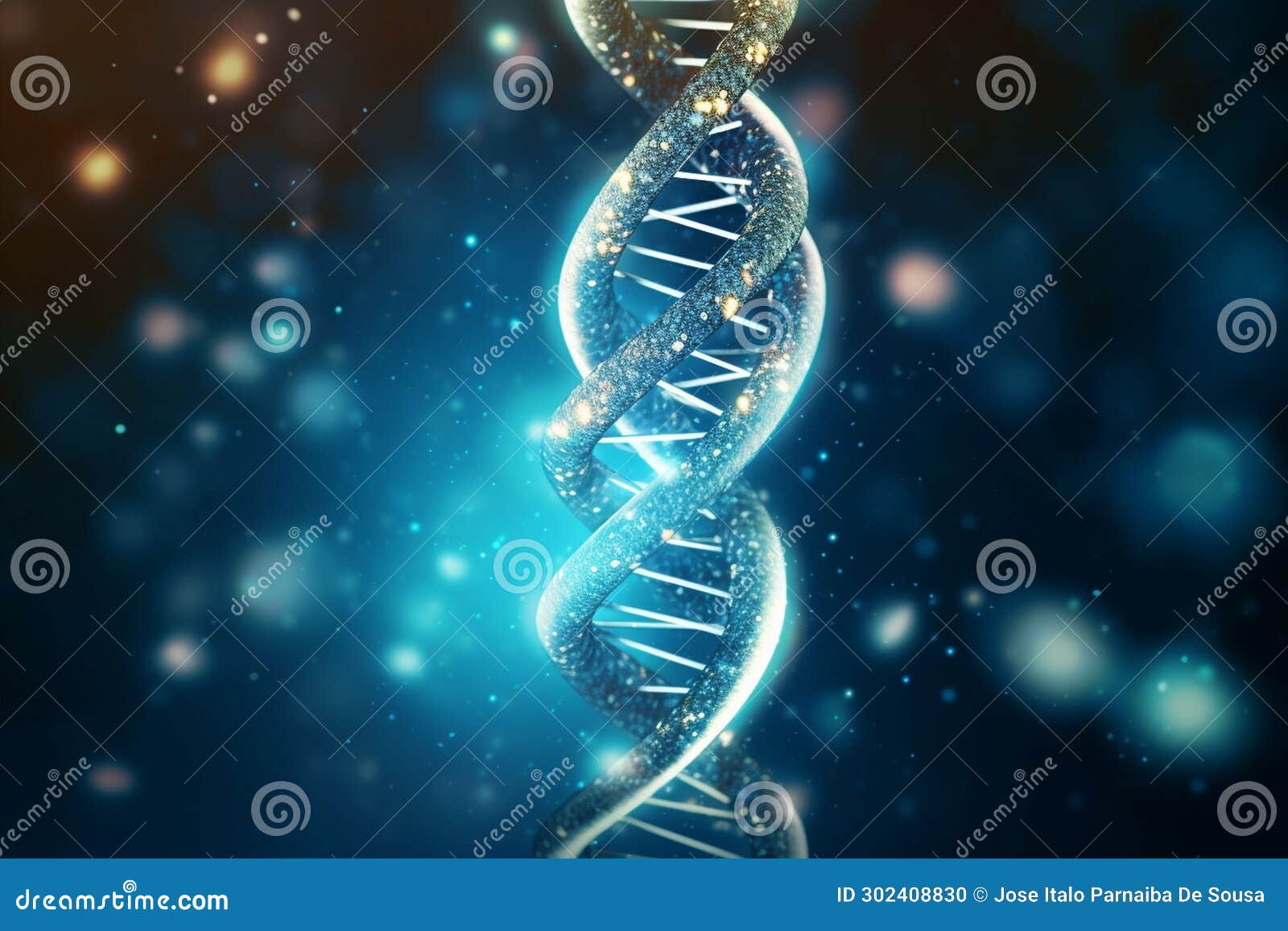 Medical Concept with a DNA Helix Forming a Stock Illustration ...