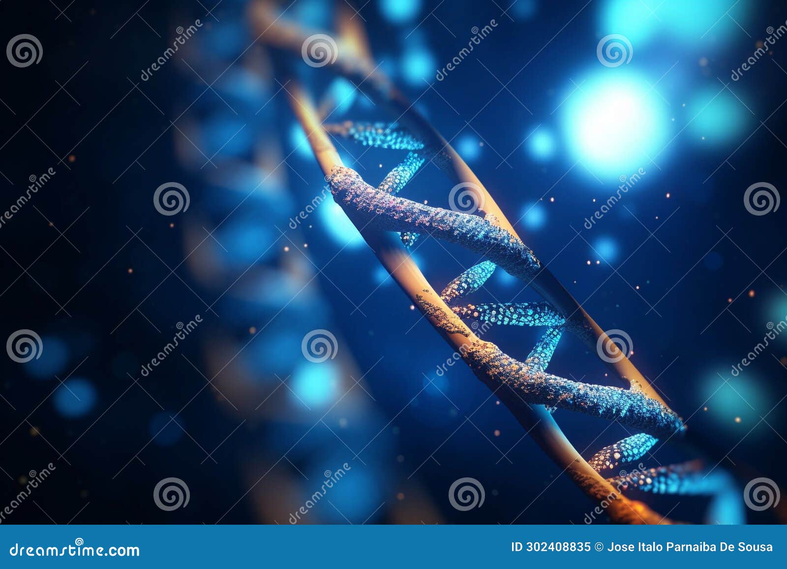 Medical Concept with a DNA Strand Forming a Stock Illustration ...