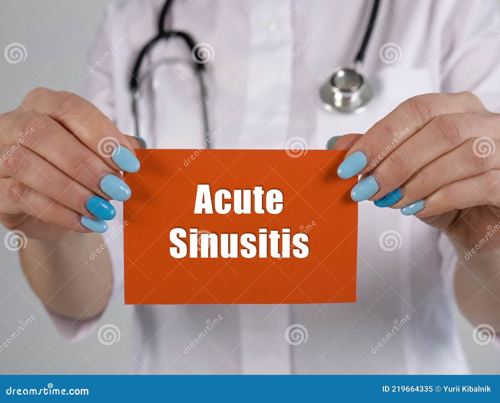 Medical Concept Meaning Acute Sinusitis with Sign on the Sheet Stock ...