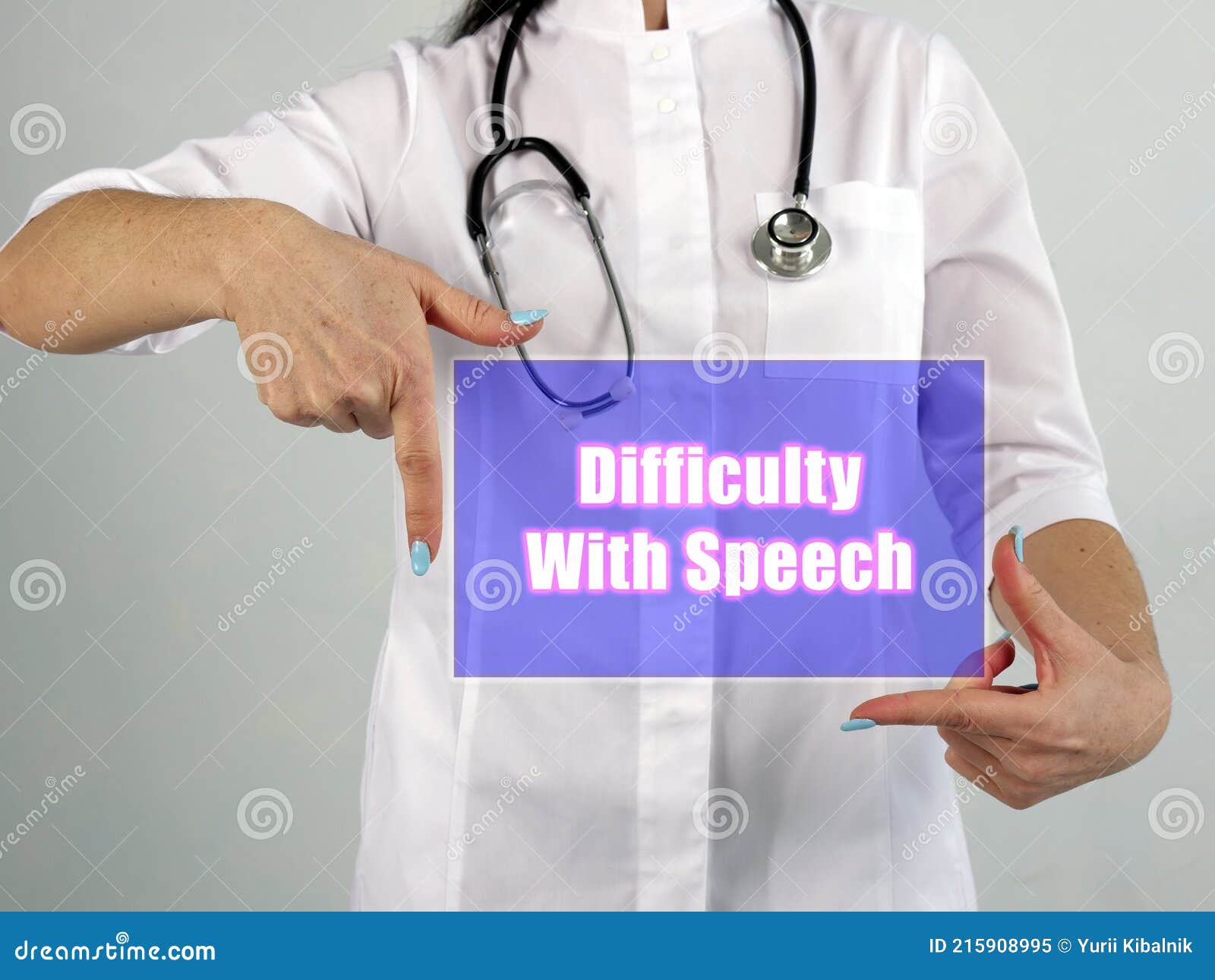 Medical Concept Meaning Difficulty with Speech with Phrase on the Page ...