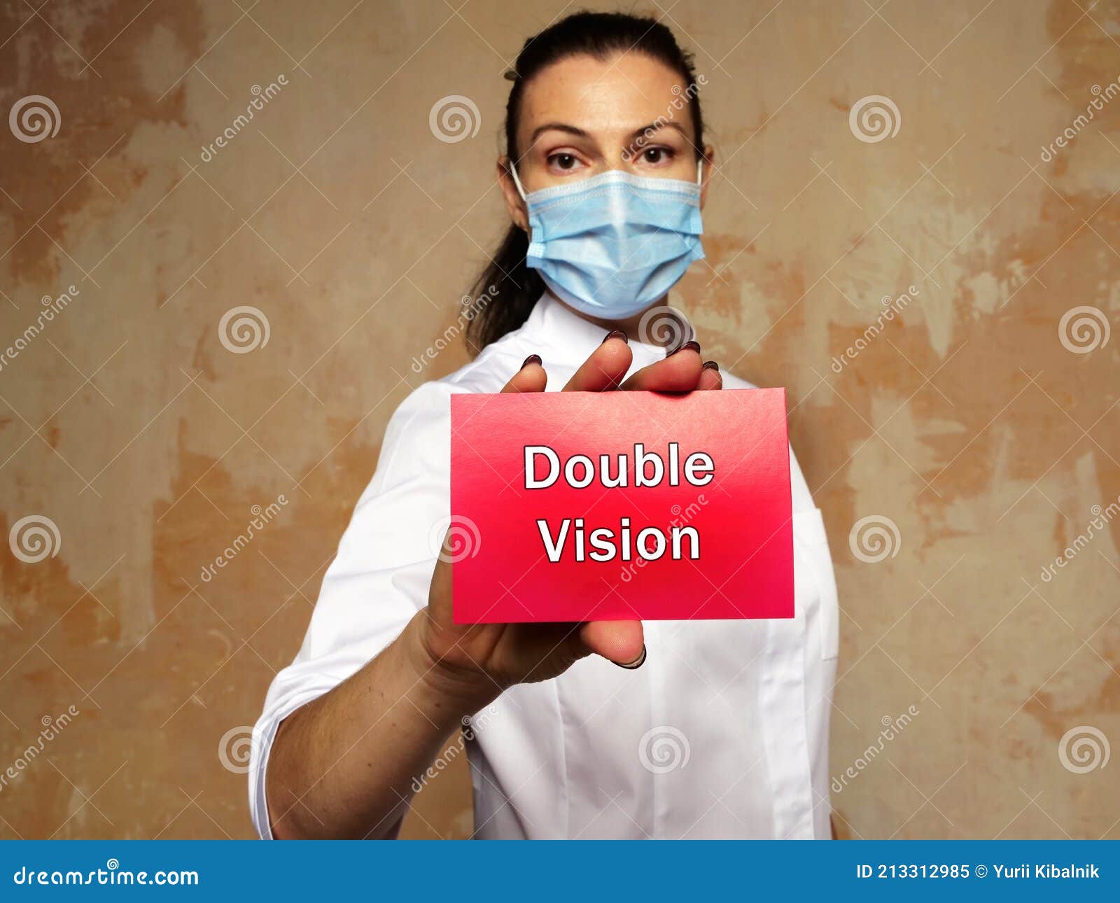 Medical Concept Meaning Double Vision with Inscription on the Page ...
