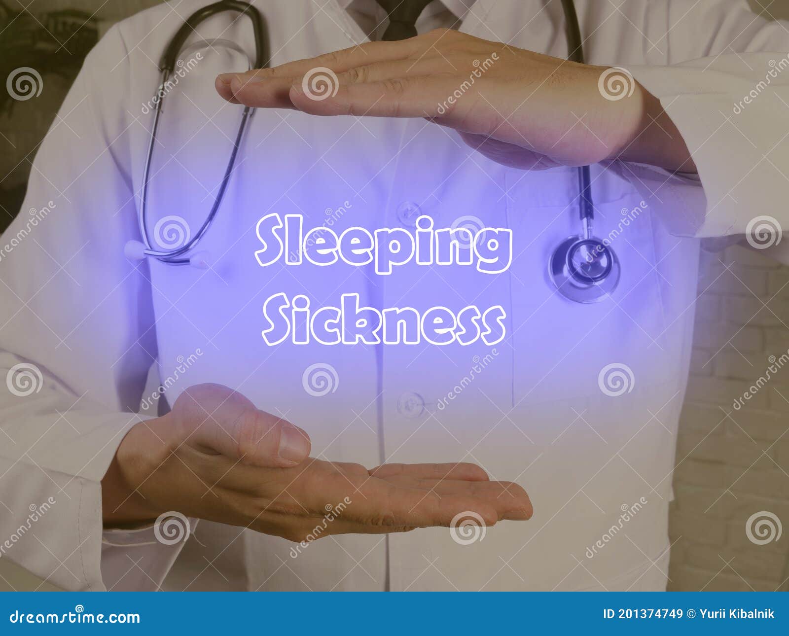 Medical Concept about Sleeping Sickness with Inscription on the Page ...