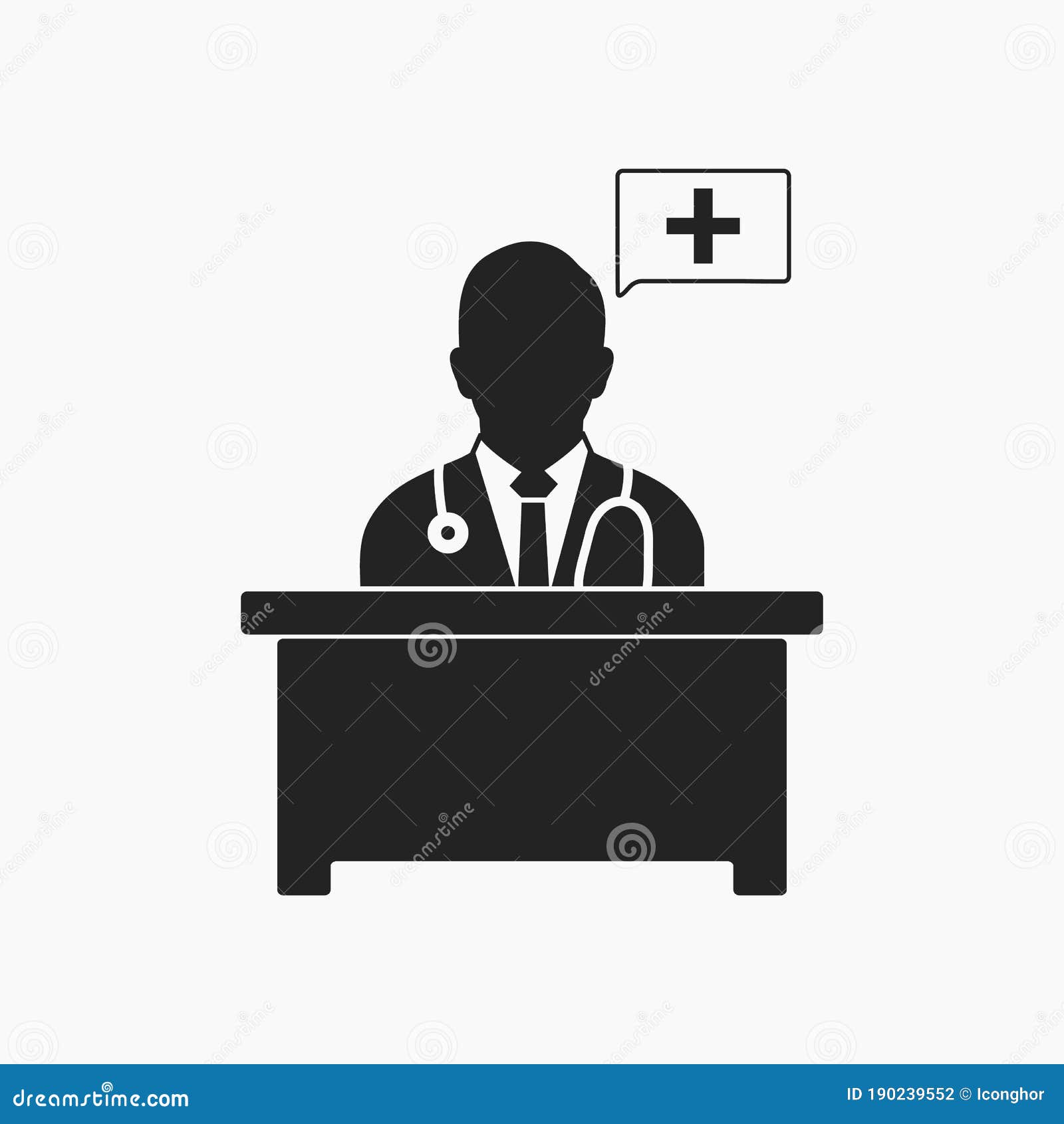 Medical consultant icon. stock vector. Illustration of office - 190239552