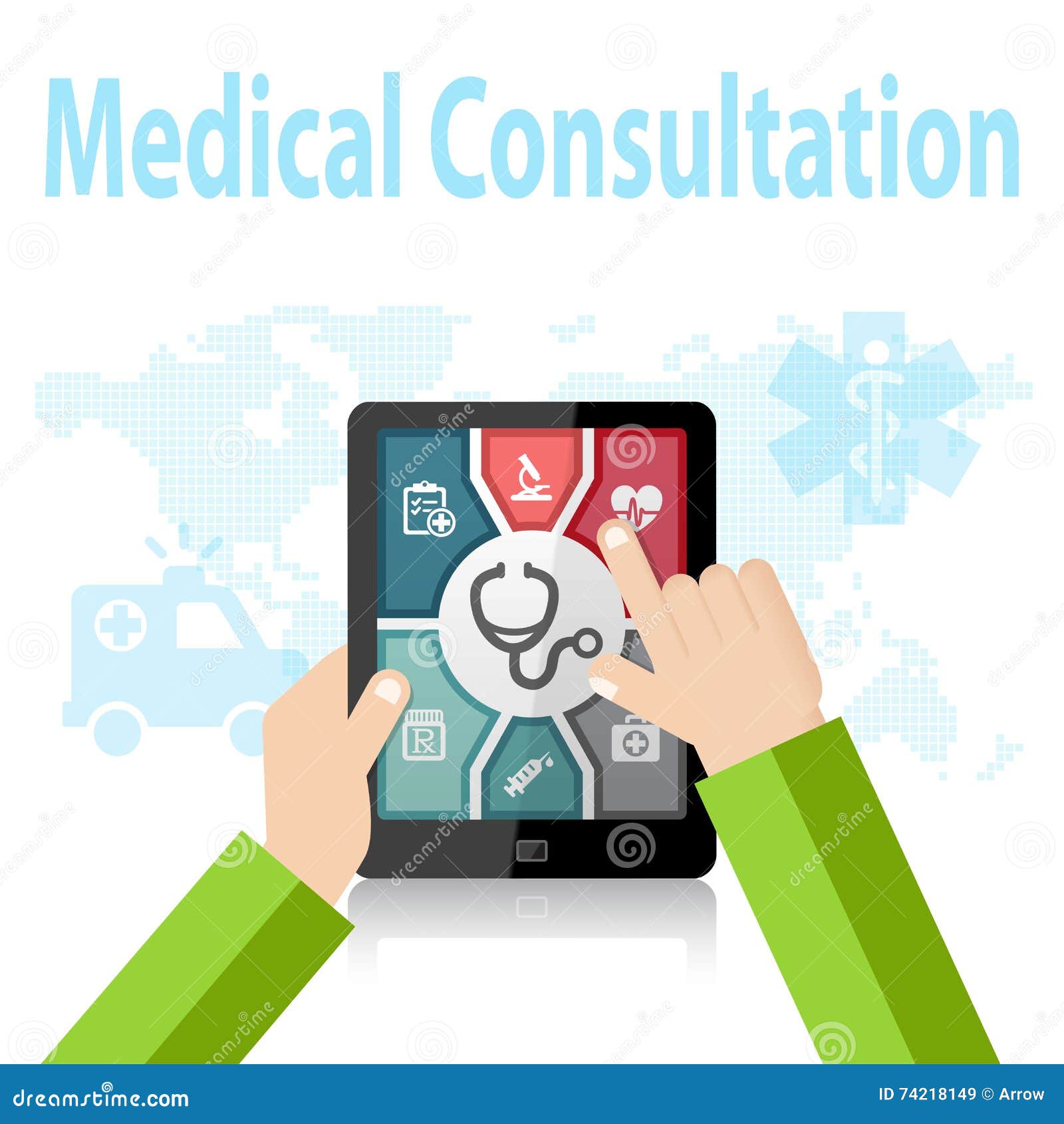 Medical Consultation Online Doctor Apps on Mobile Device Stock ...