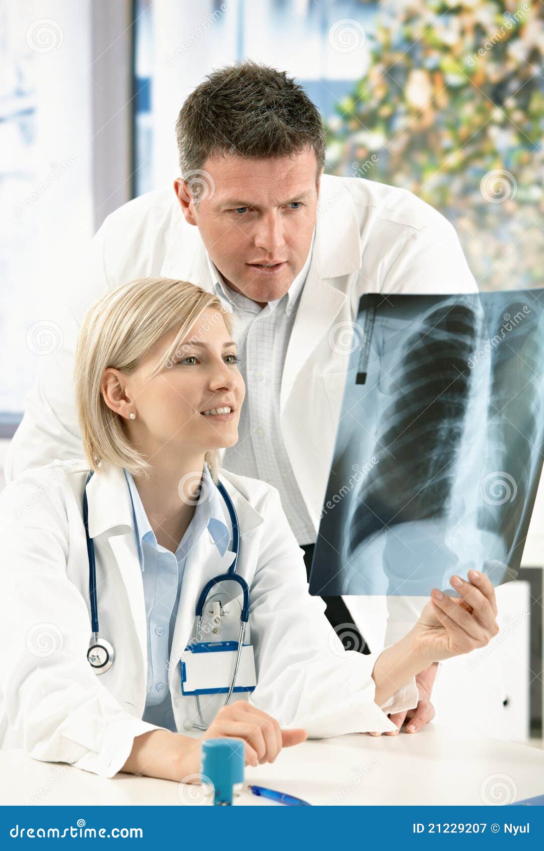 Medical Consultation of X-ray Image Stock Image - Image of european ...