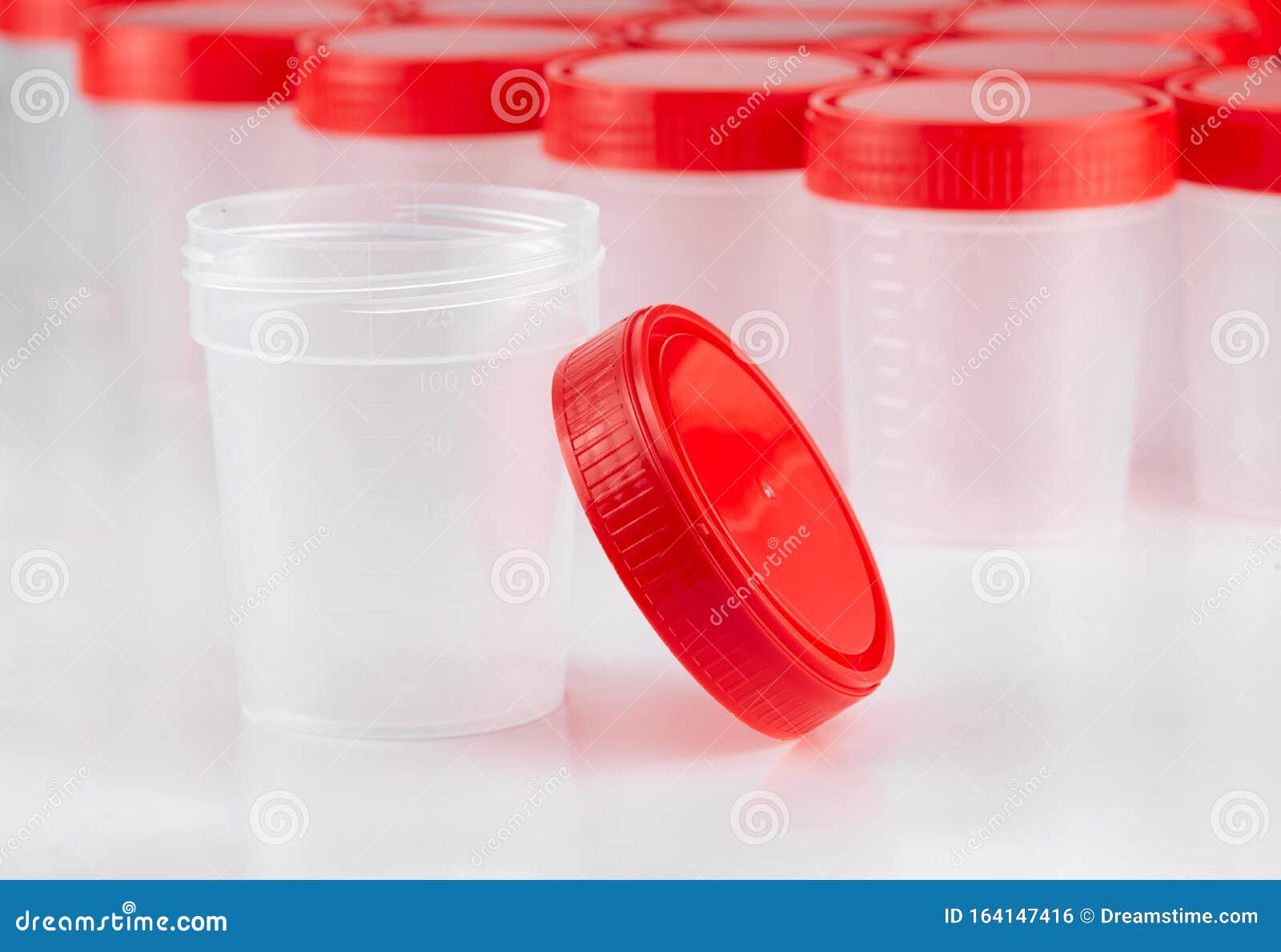 Medical Container for the Collection of Tests with an Open Lid on the ...