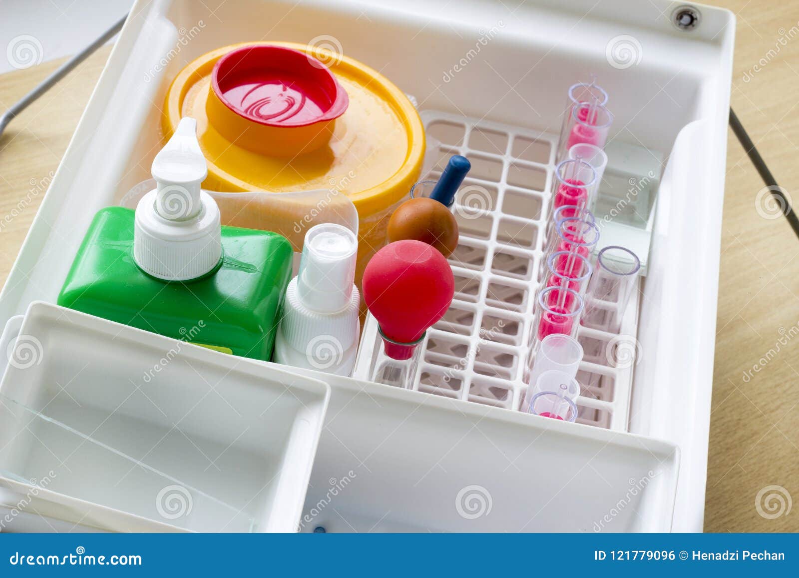 Medical Container with Tools for Taking Blood Stock Photo - Image of ...